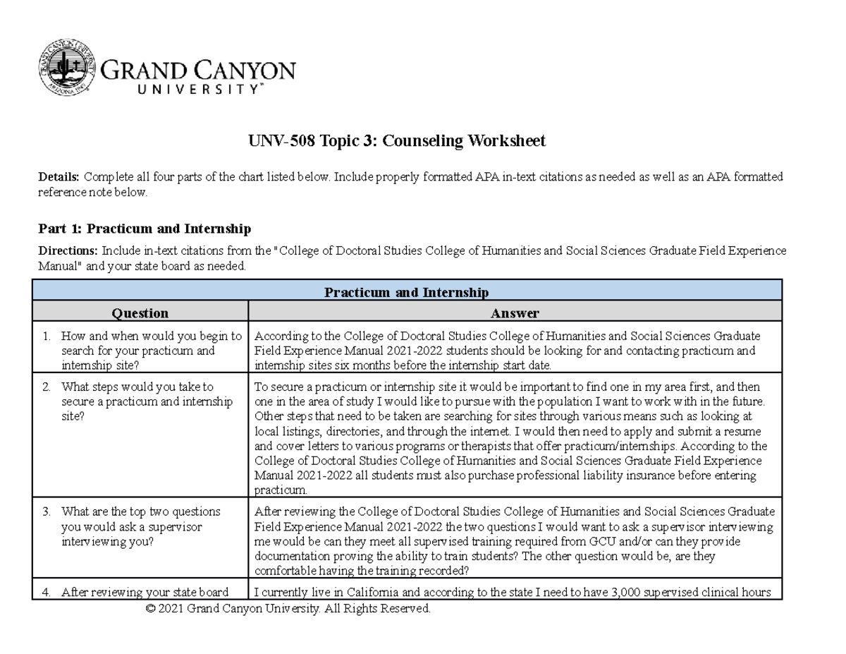 UNV 508 RS T3Counseling Worksheet - UNV-508 Topic 3: Counseling ...