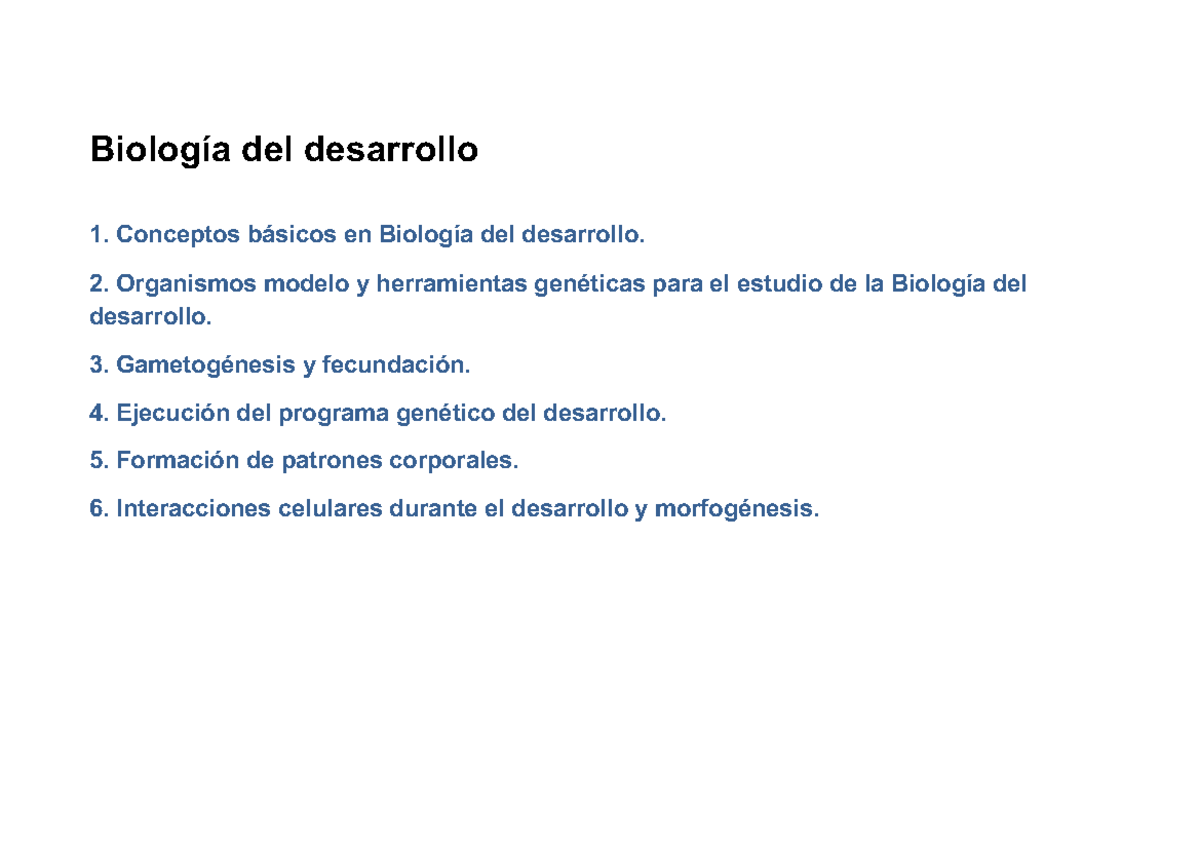 30029346 - Apuntes BCD - Biología del desarrollo Conceptos básicos en ...