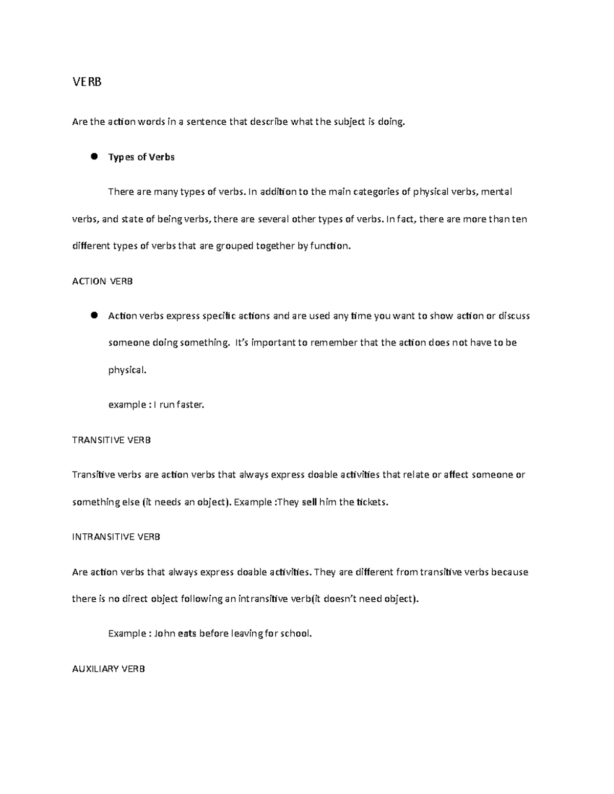 VERB 2 - materi ini berisi bentuk-bentuk kata kerja/ verb secara rinci ...