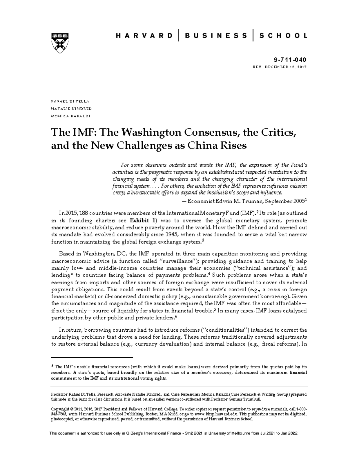 IMF - Lecture notes 2 - FAMSERV 1020 - UNI - Studocu