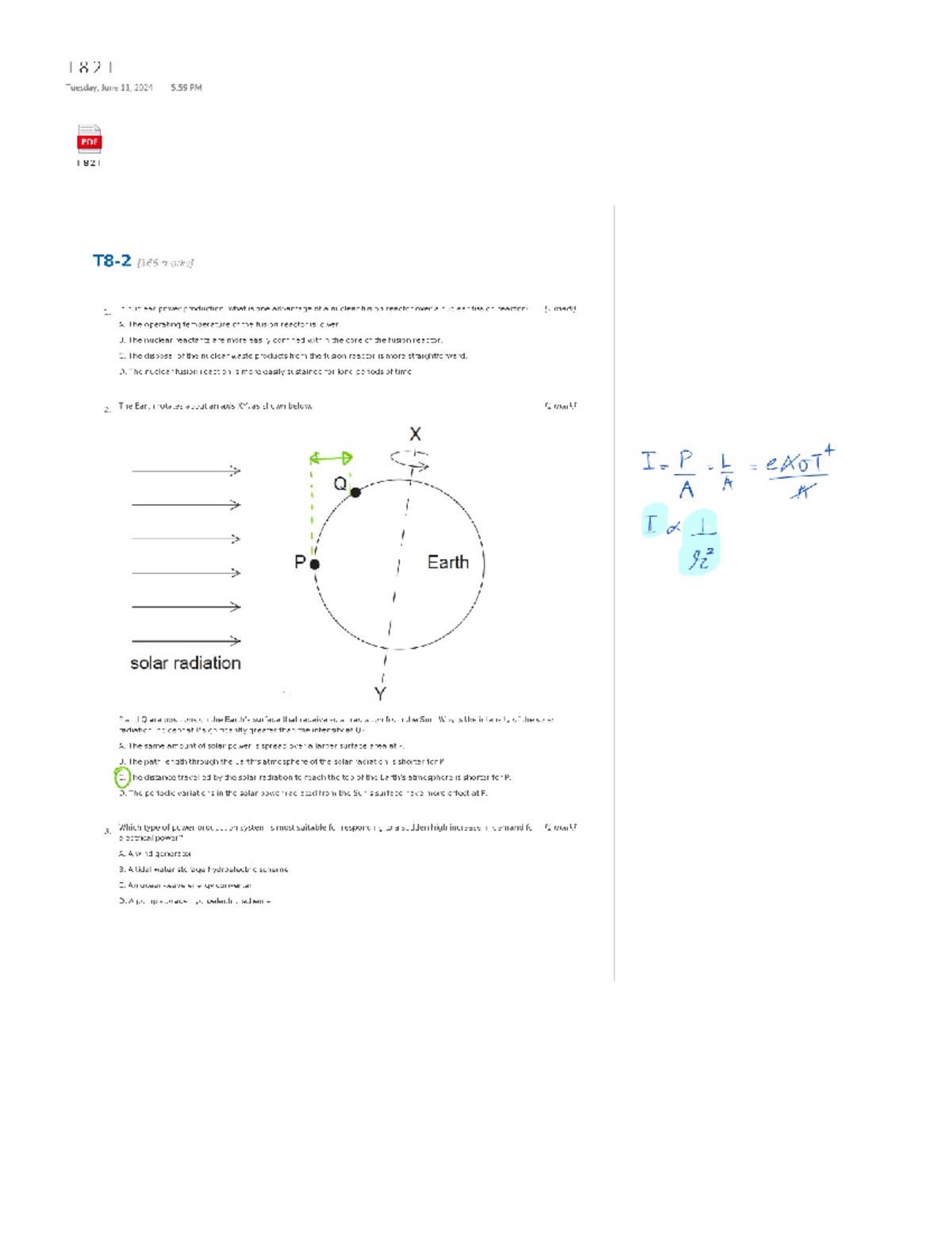 B2 questions - This is for IB Physics. - T82T Tuesday, June 11, 2024 5: ...