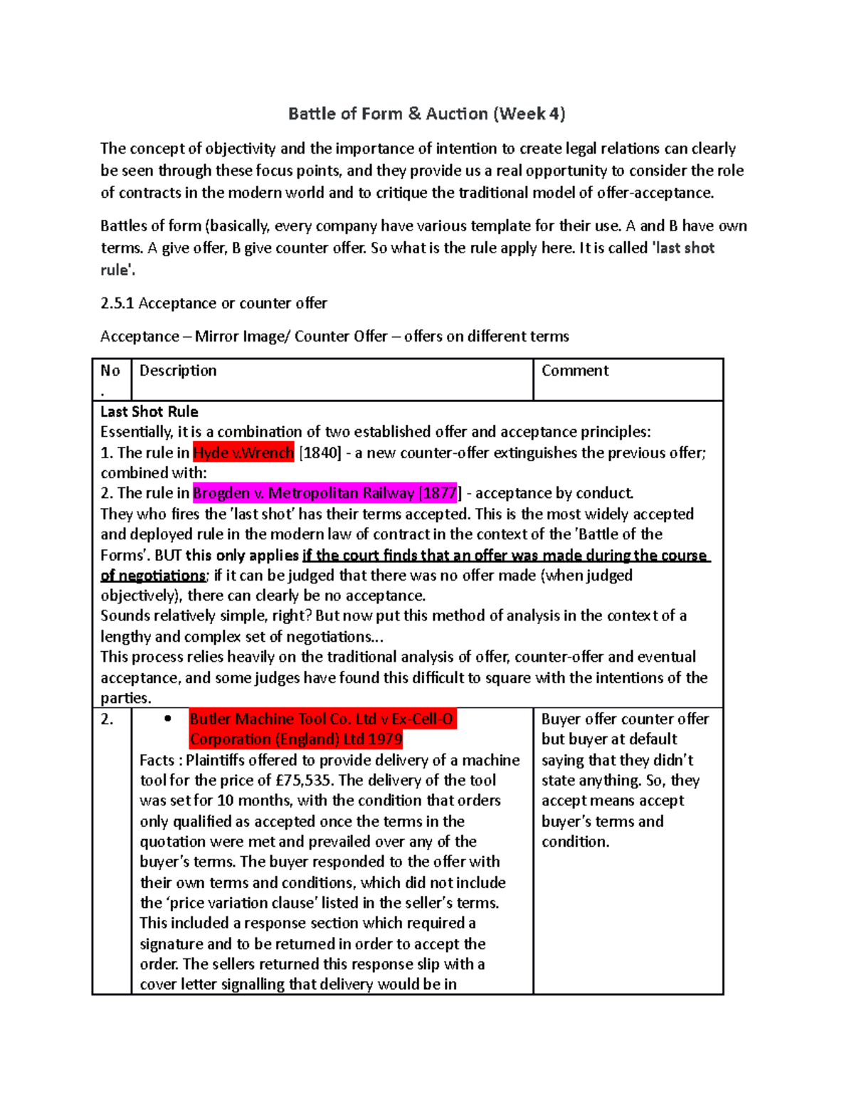 Battle of Form Text Book - Battle of Form & Auction (Week 4) The ...