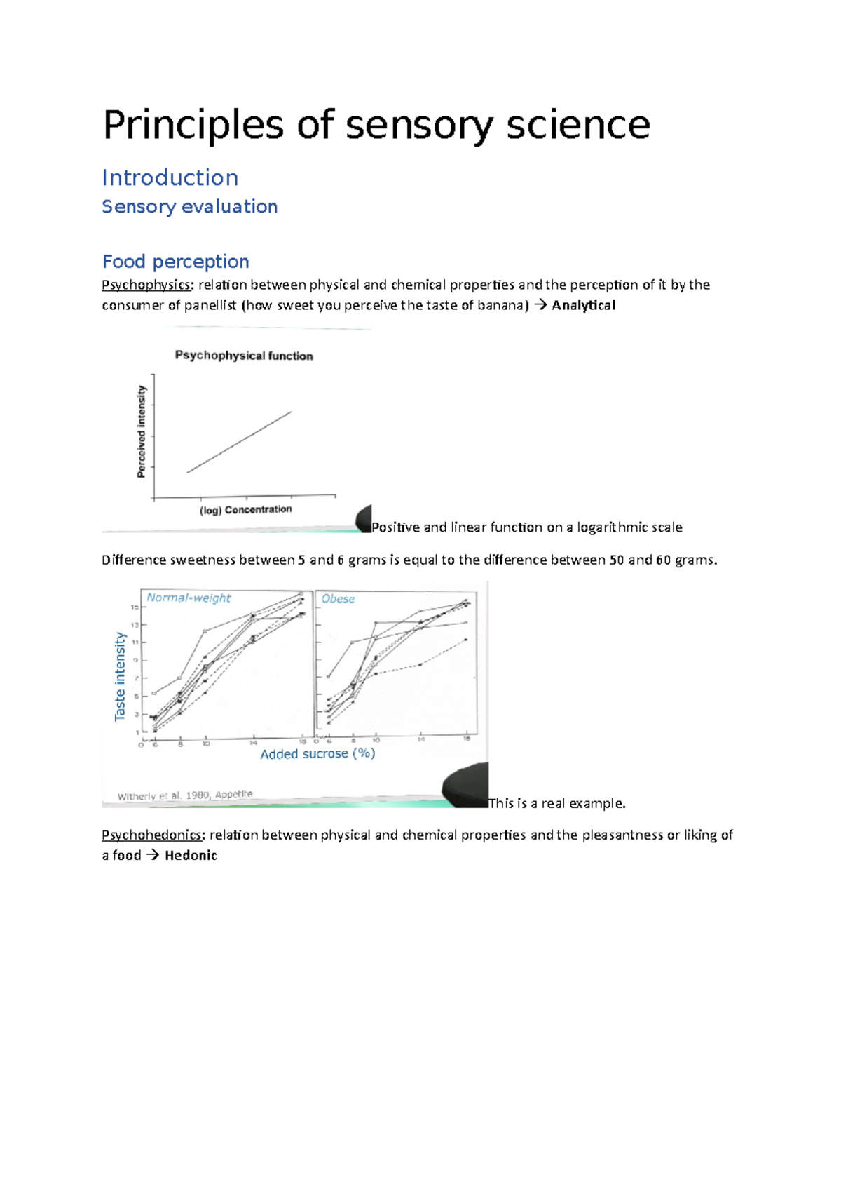 Food perception - clip about food perception - Principles of sensory ...