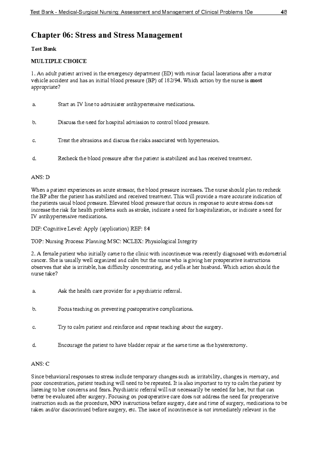 Chapter 06 Stress and Stress Management - Chapter 06: Stress and Stress ...