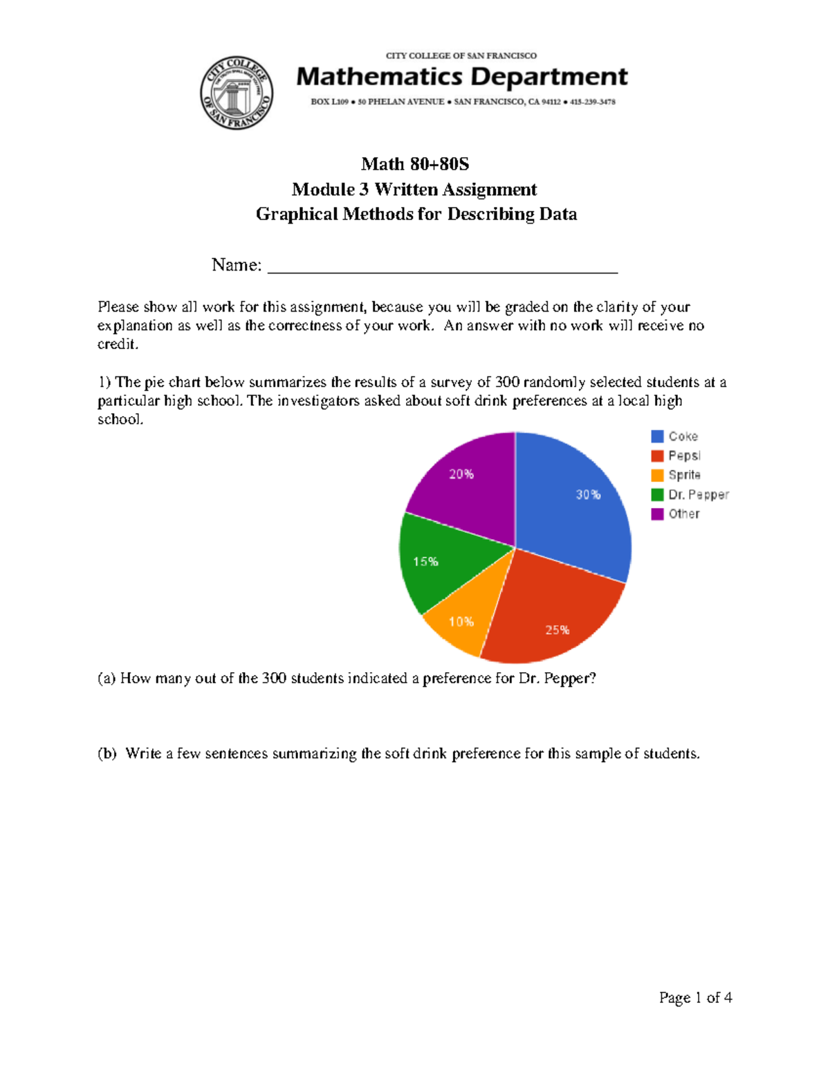 80 Module 3 Written Assignment - Math 80+80S Module 3 Written Assignment Graphical Methods for ...