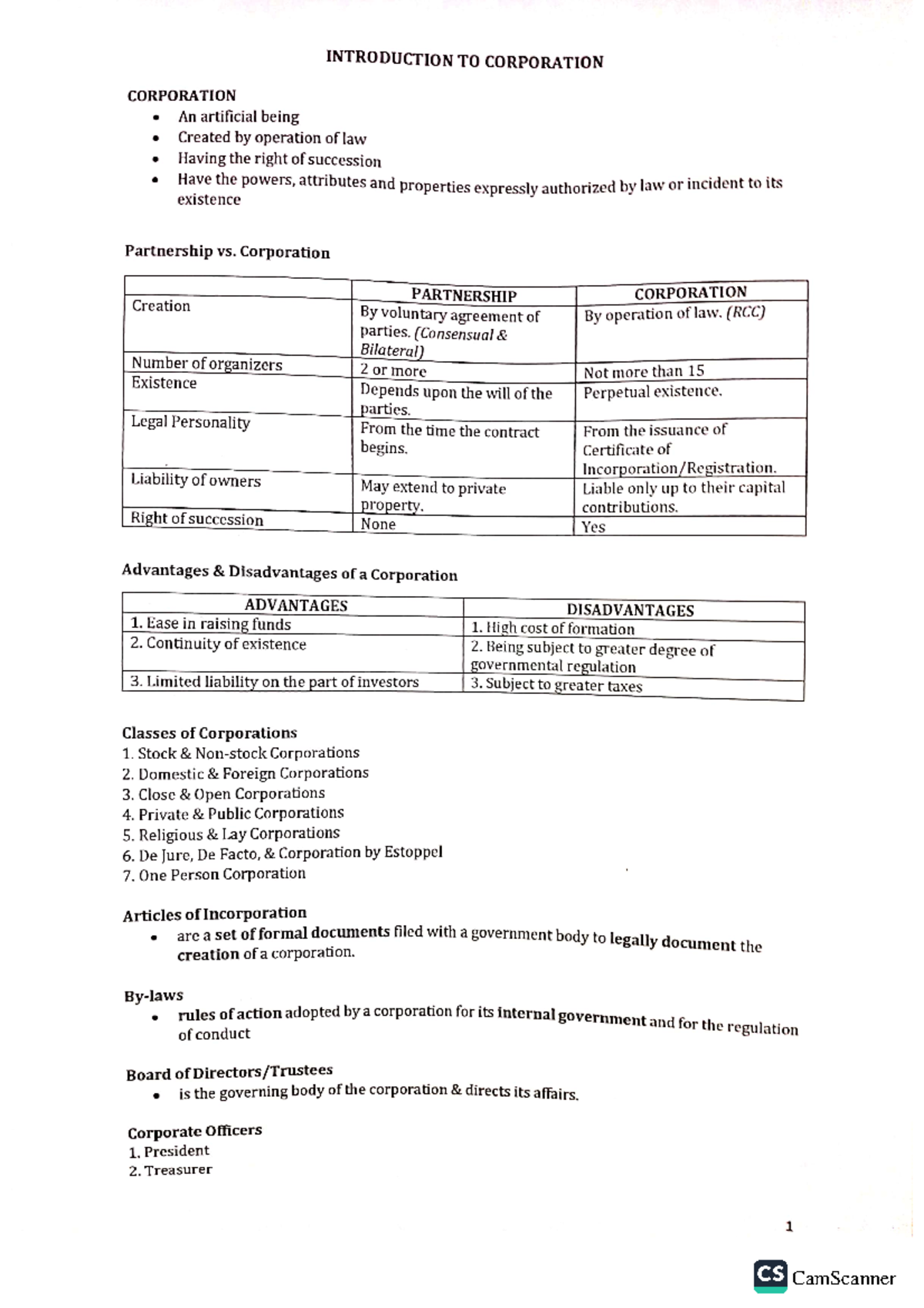 Corporation Reviewer - hellllooo - Accountancy - Studocu
