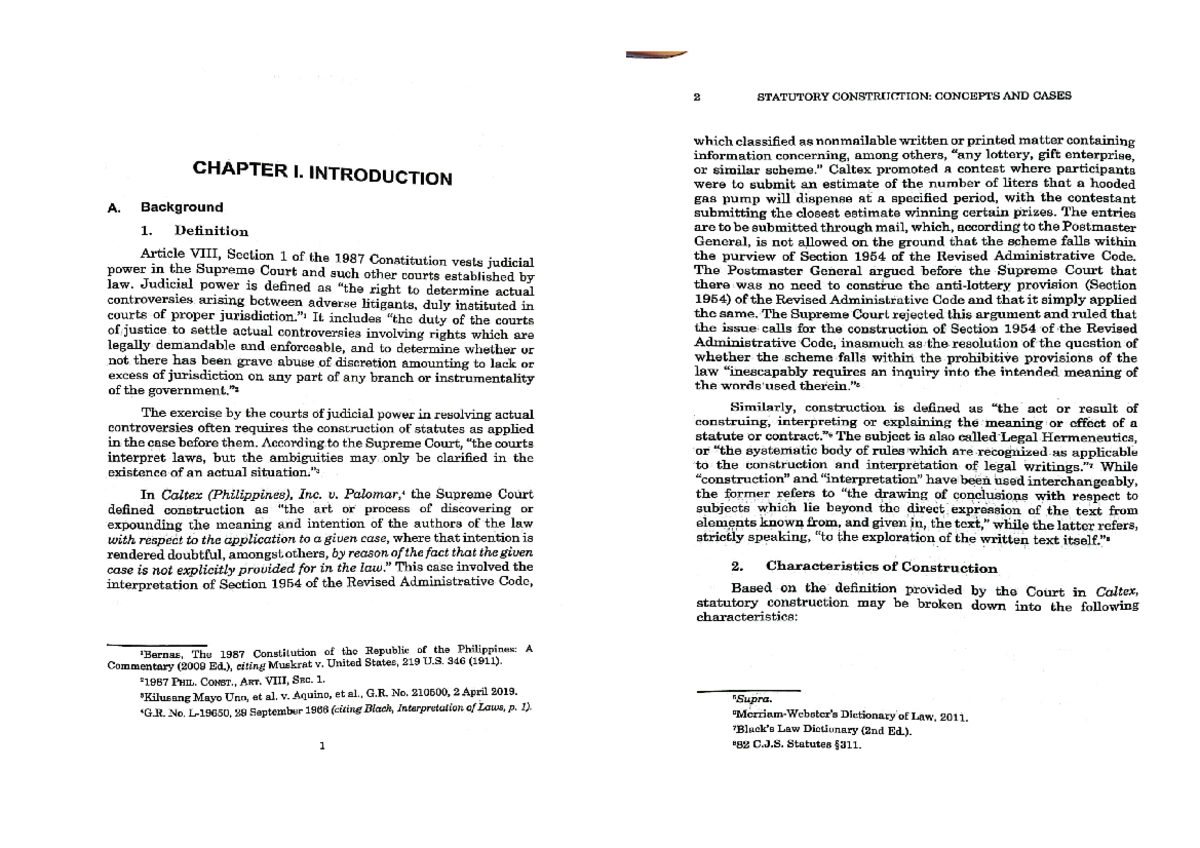 STAT CON Chapter 1 - STAT CON - Juris Doctor - Studocu