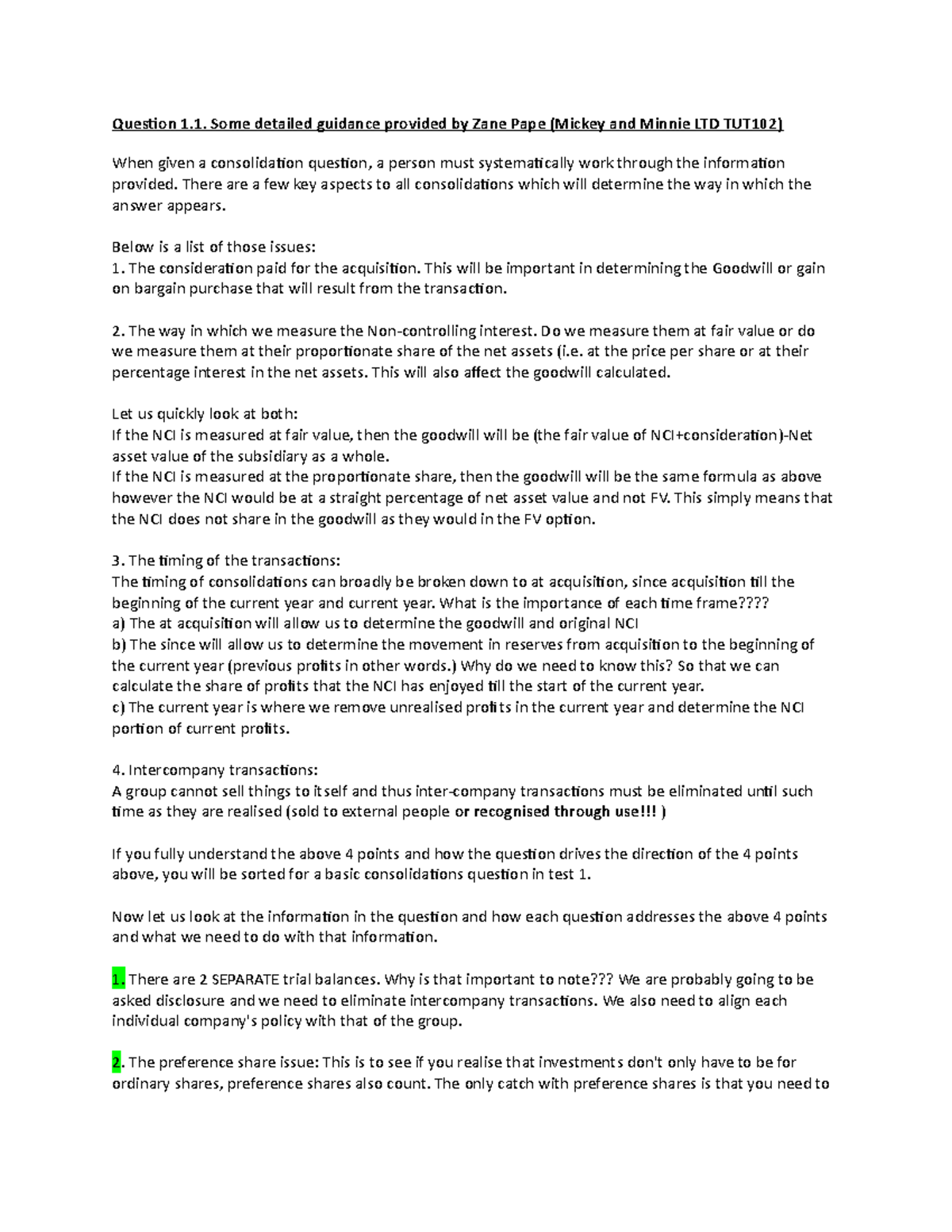 Groups Analysis question for Cta - Question 1. Some detailed guidance ...