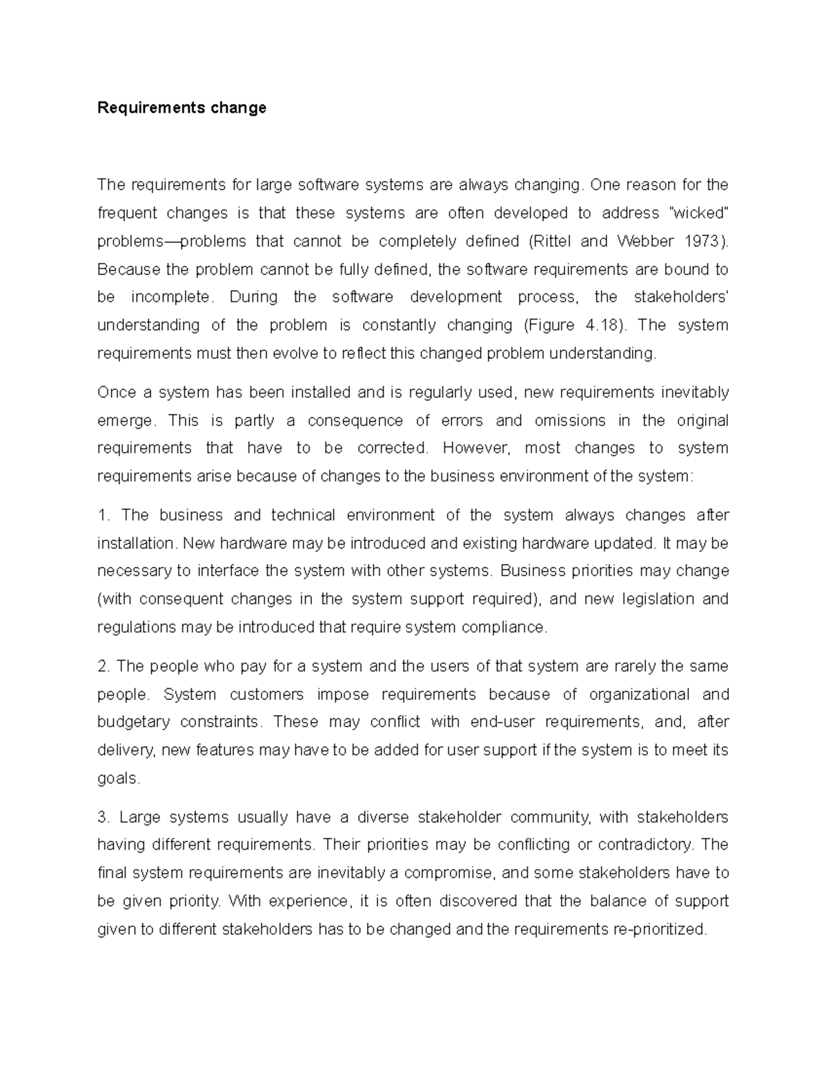 Requirements change - One reason for the frequent changes is that these ...