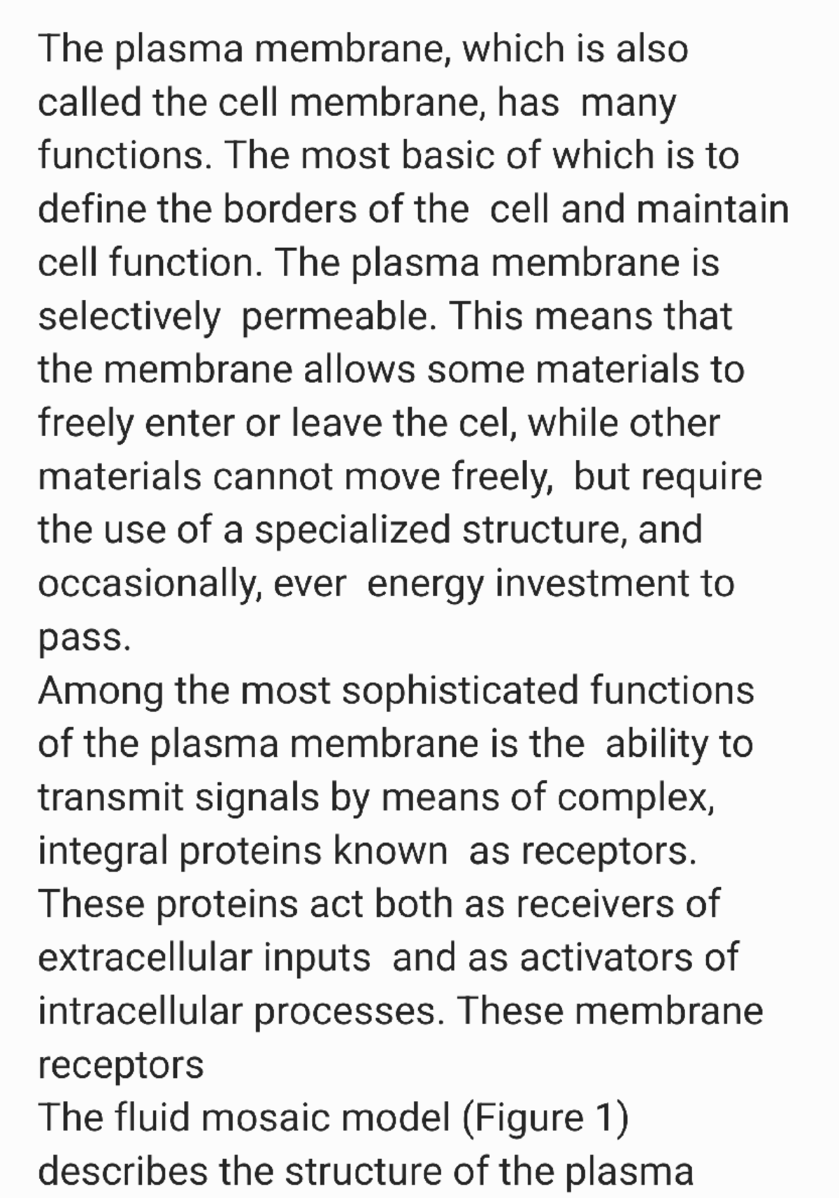 Bio 350 week 3 lab notes - The plasma membrane, which is also called ...