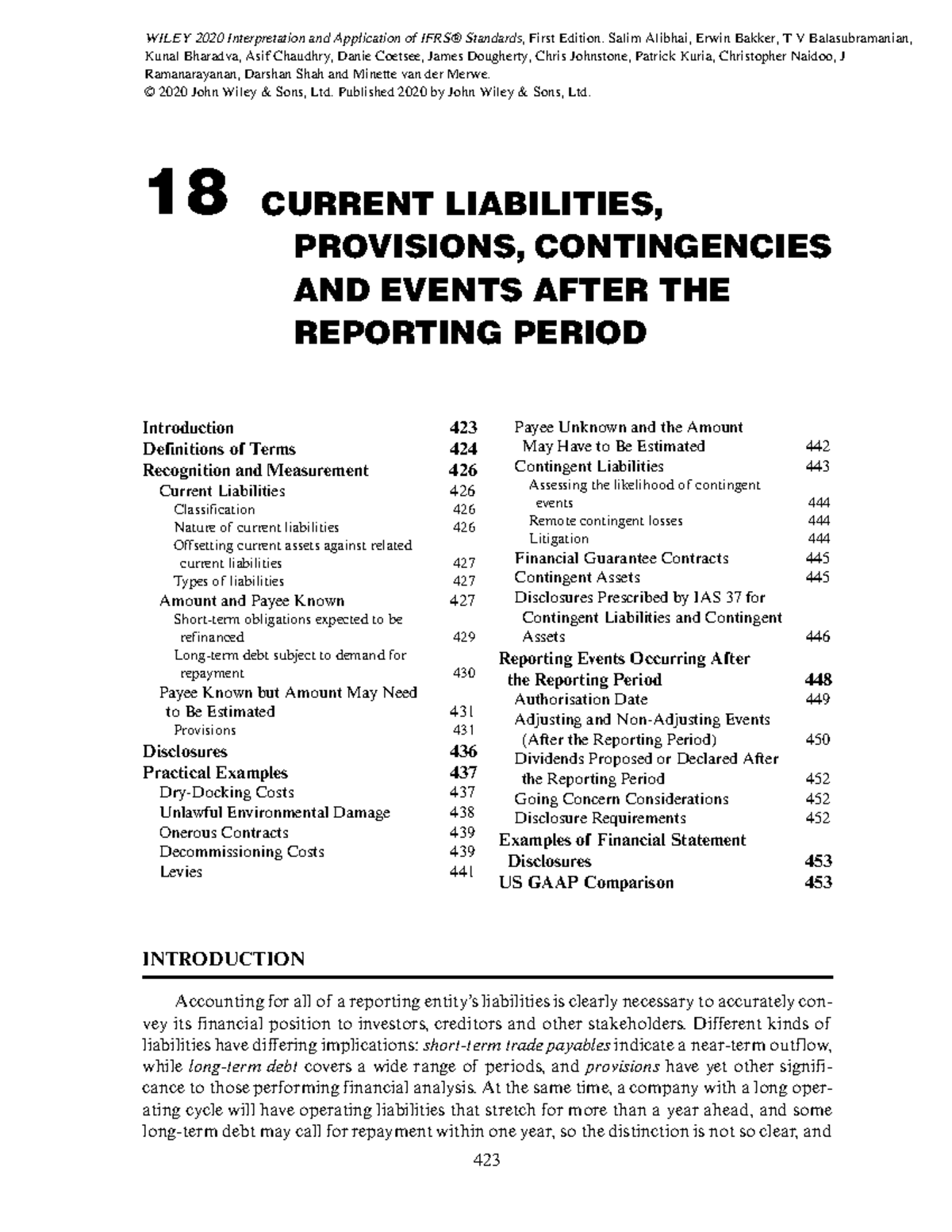 Ch 18 IAS 37 accounting notes - 423 CURRENT LIABILITIES, PROVISIONS ...