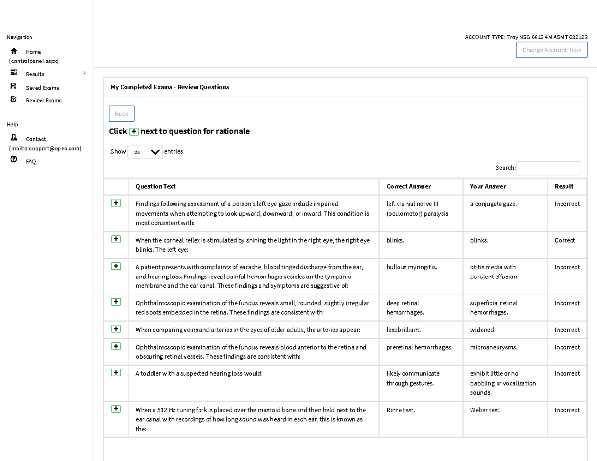 ENT Test 1 - Quiz questions and solutions - Navigation Home ...