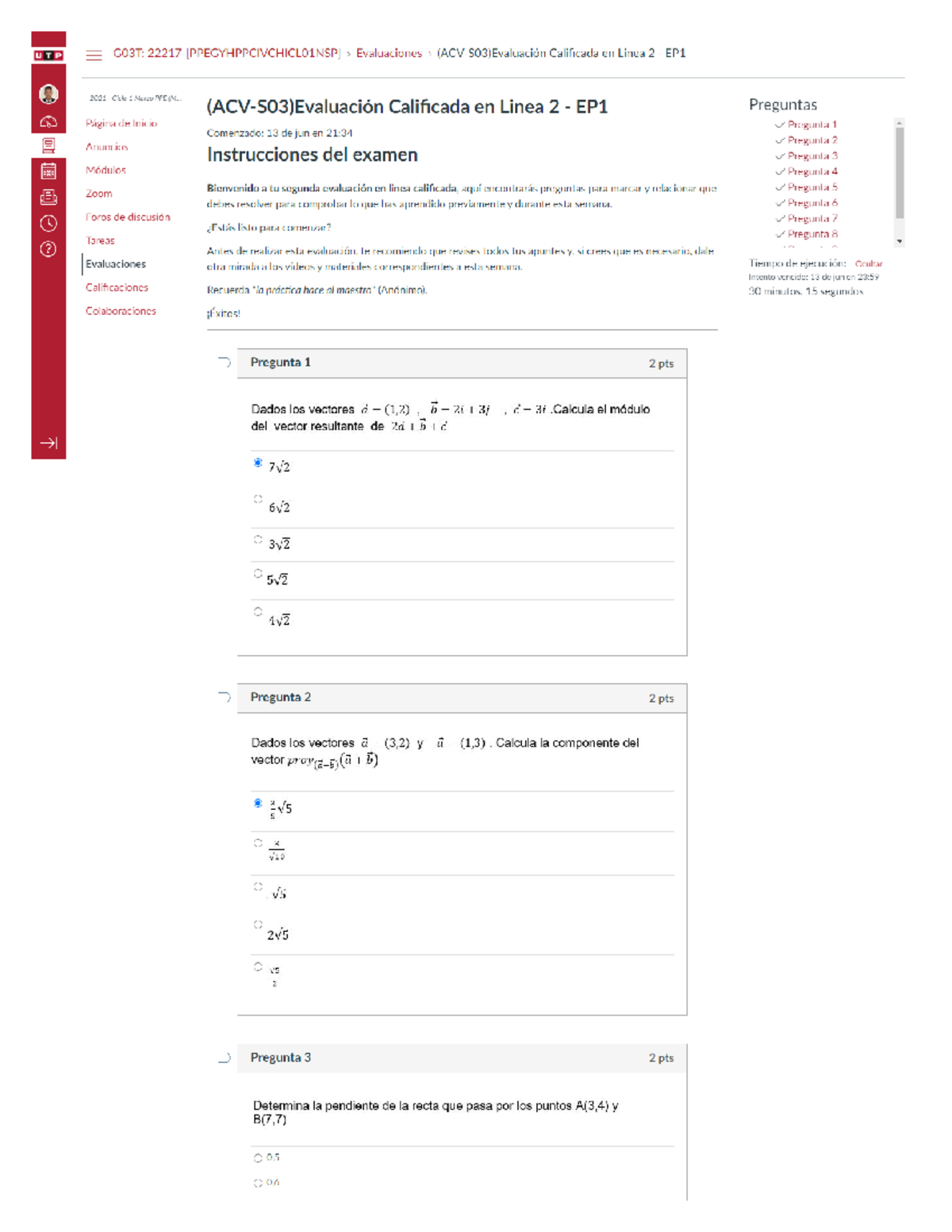 (ACV-S03)Evaluación Calificada en Linea 2 - EP1 - Introd. A La Matemática. Para Ingeniería - Studocu