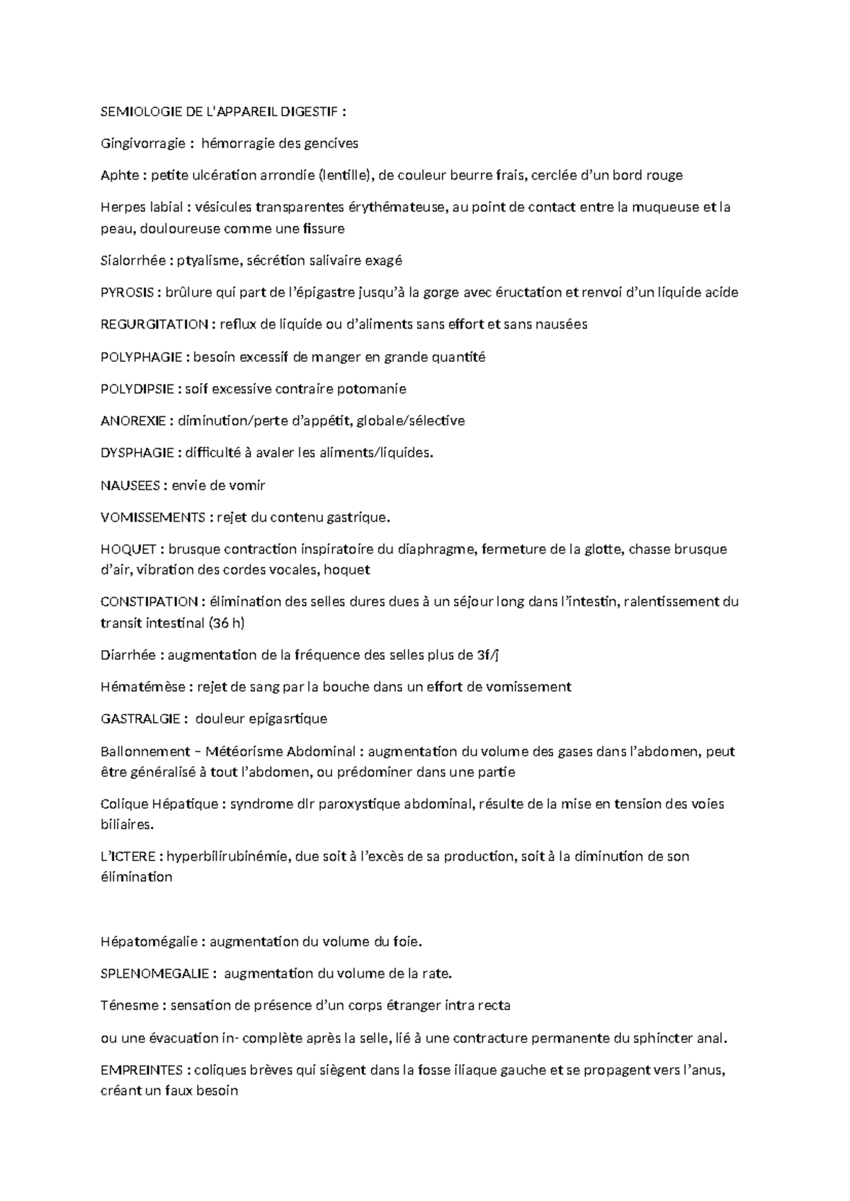 La semiologie pour chaque qppareil ispits polyvalent - SEMIOLOGIE DE L ...