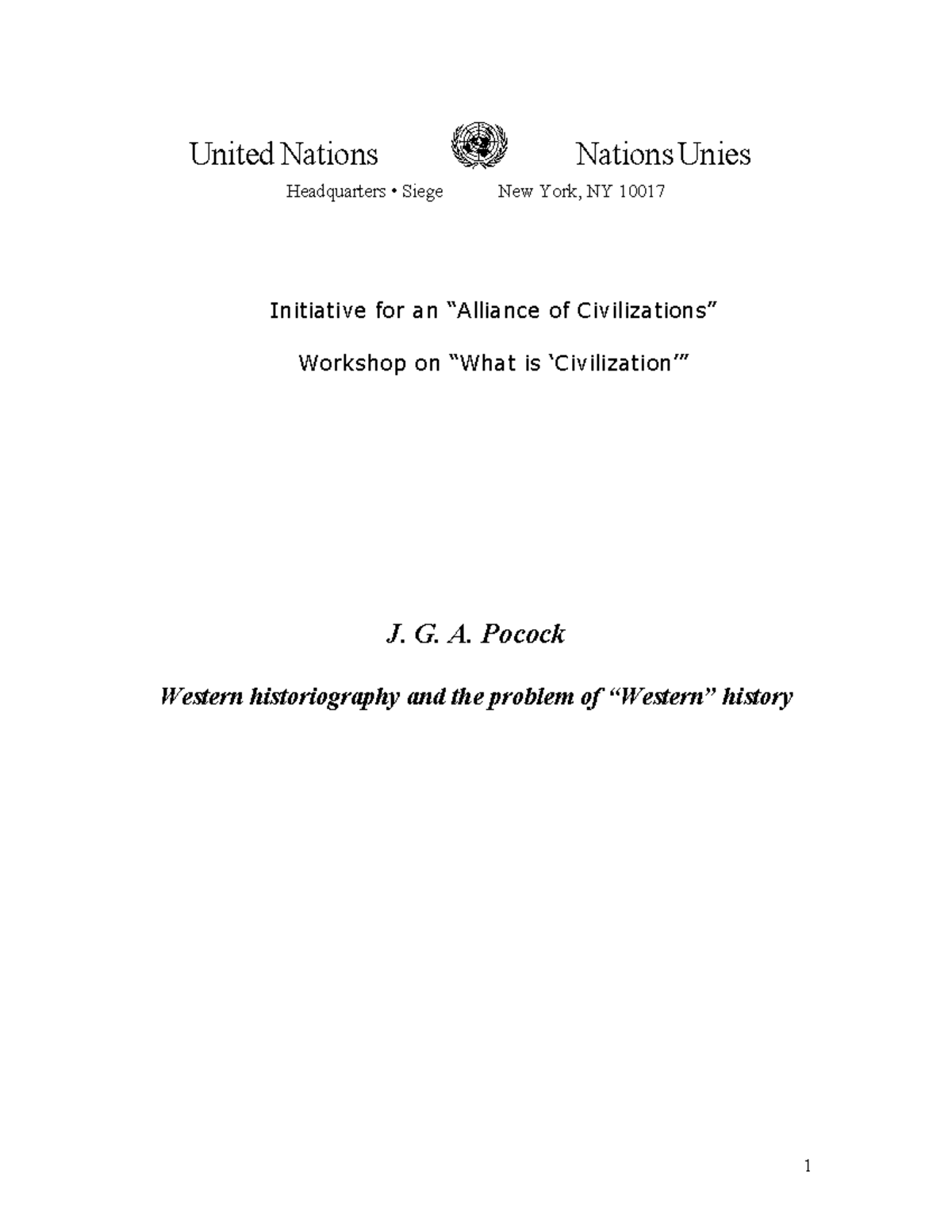 9334Western Historiography and Problem of Western History - JGA Pocock ...