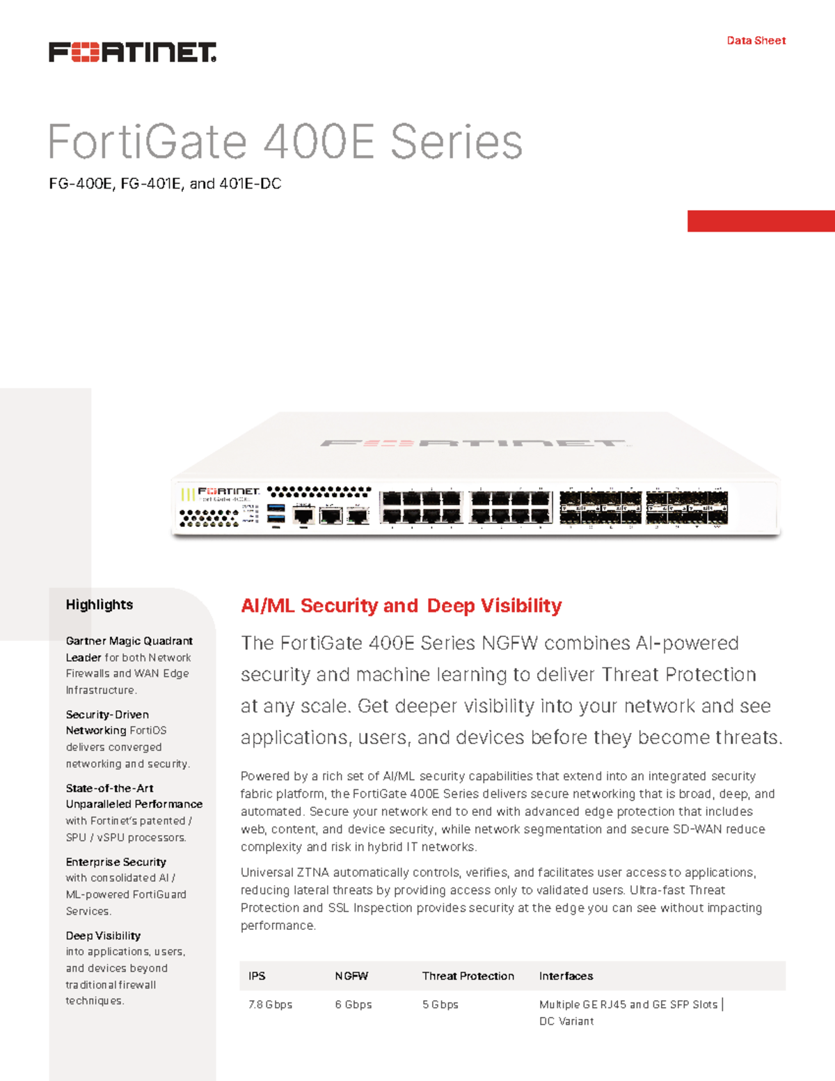 Forti Gate 400E - bahan tesis - FortiGate 400E Series FG-400E, FG-401E ...