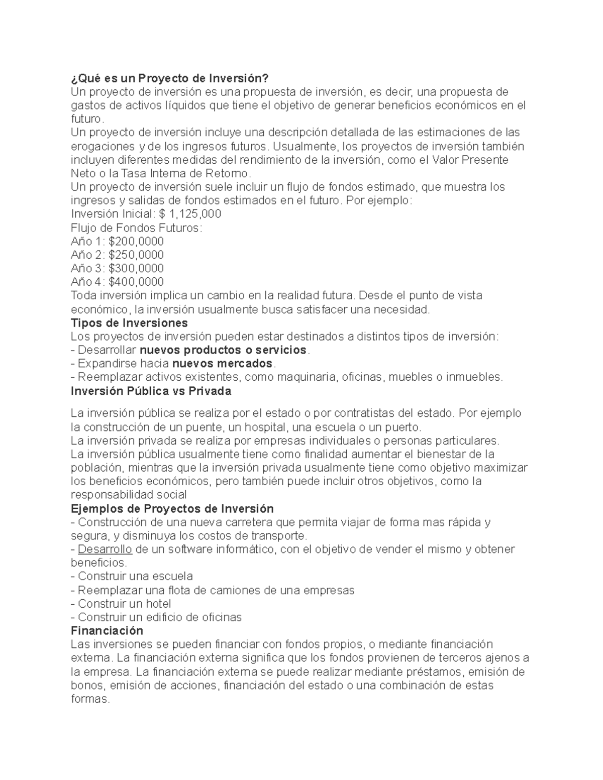 Qué es un Proyecto de Inversión Dayan - ¿Qué es un Proyecto de Inversión? Un proyecto de ...