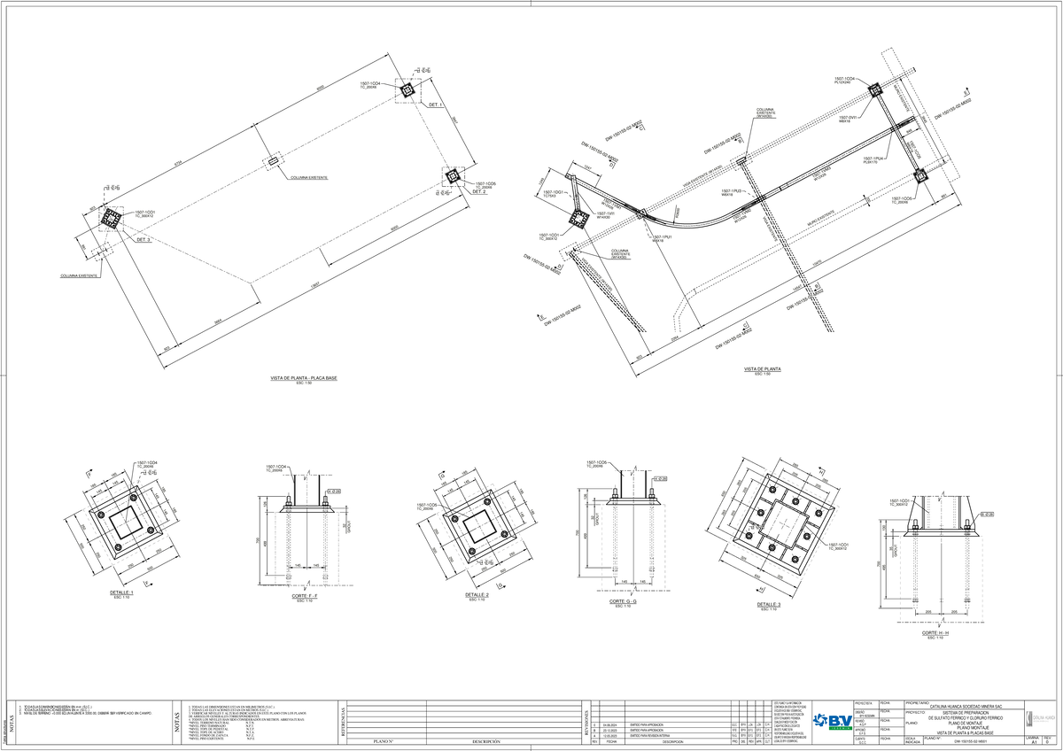 PLANO MECANICO N 001 - DETALLE: 1 ESC: 1: Tekla structures VISTA DE ...