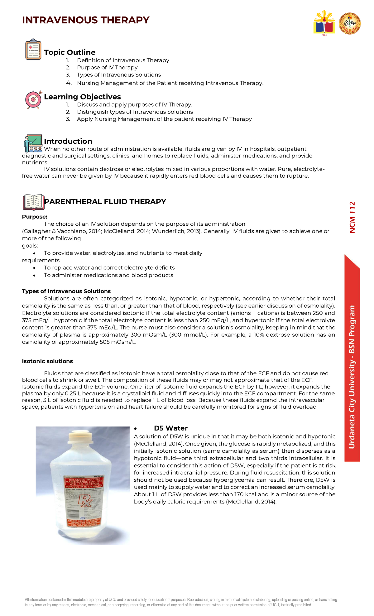 Study- Guide-IV- Therapy 22 - 1 All information contained in this ...