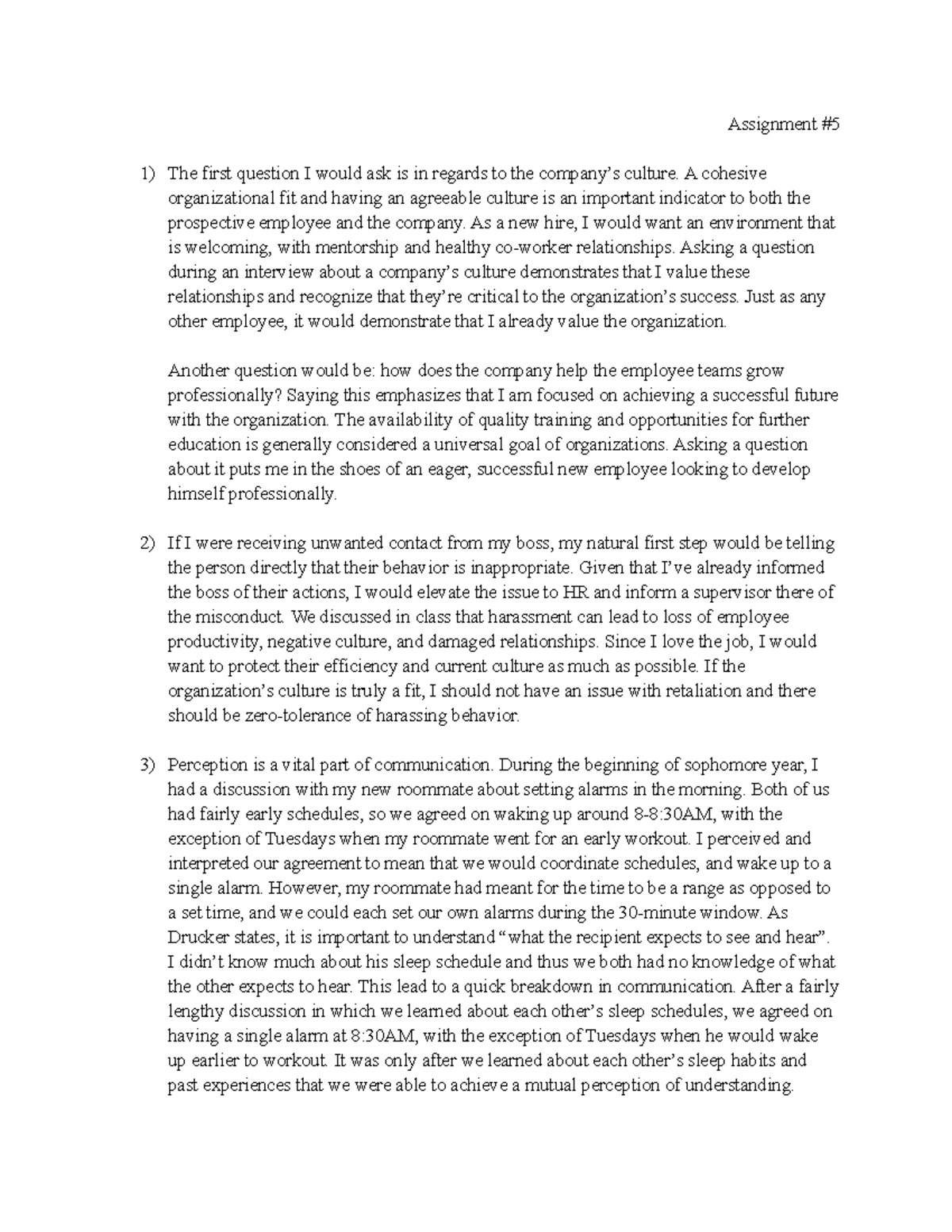 Assignment 5 ENGM 2440 - Assignment # The first question I would ask is ...