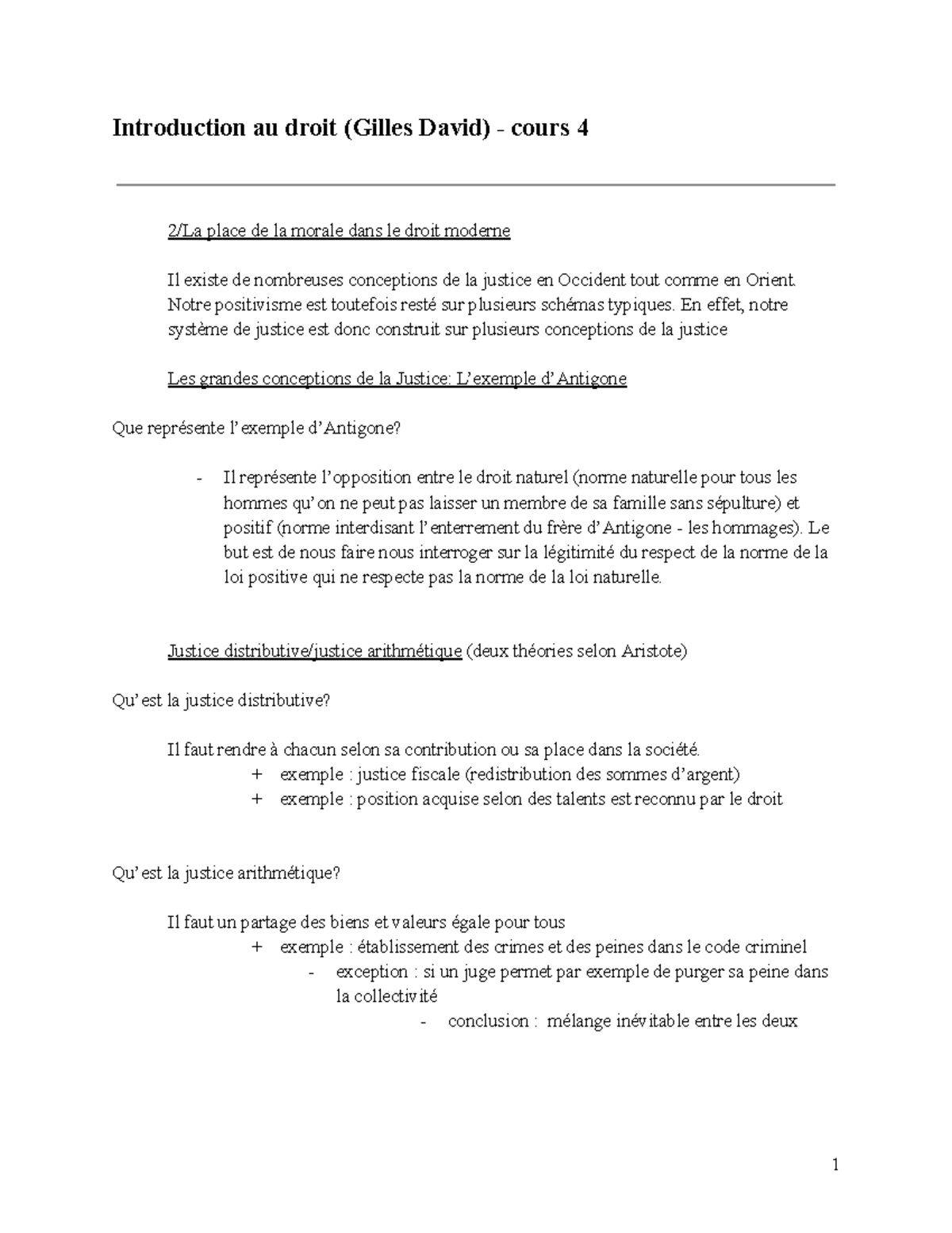 Cours 4 - Introduction au droit - Google Documents - Introduction au ...