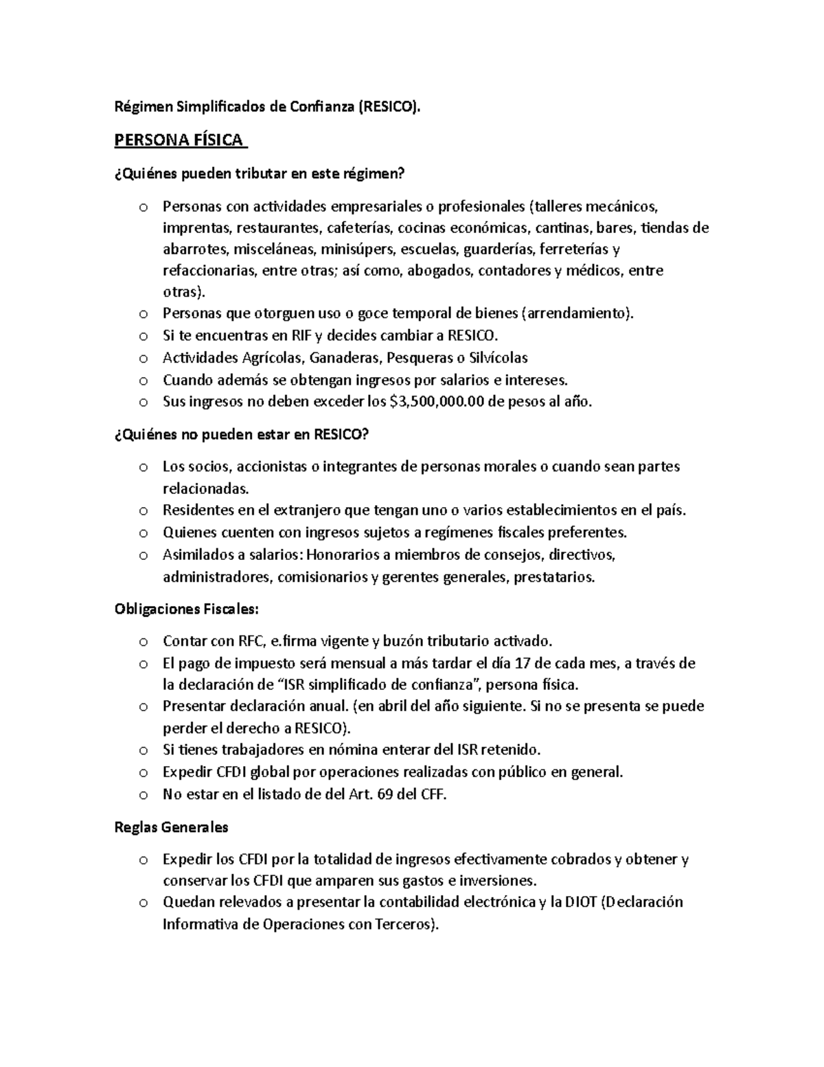 Régimen Simplificados de Confianza - Régimen Simplificados de Confianza ...