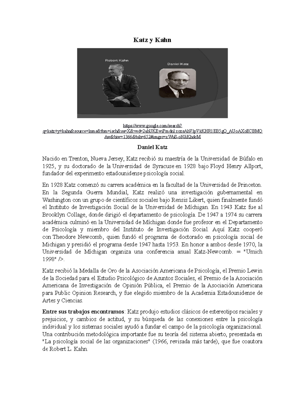 KATZ Y KAHN - Aportes de katz en la administración - Katz y Kahn google ...