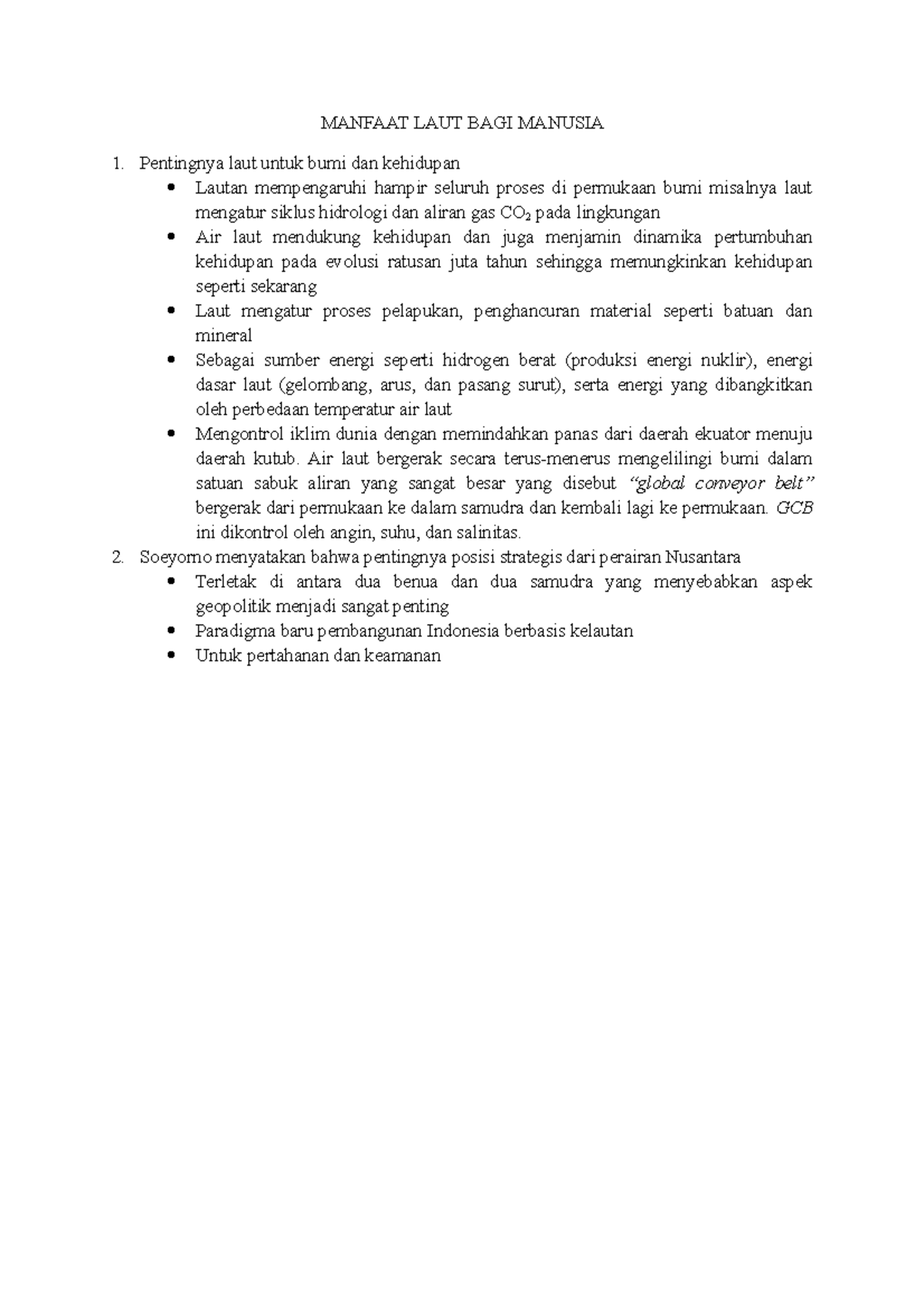 Manfaat LAUT BAGI Manusia - MANFAAT LAUT BAGI MANUSIA Pentingnya laut ...