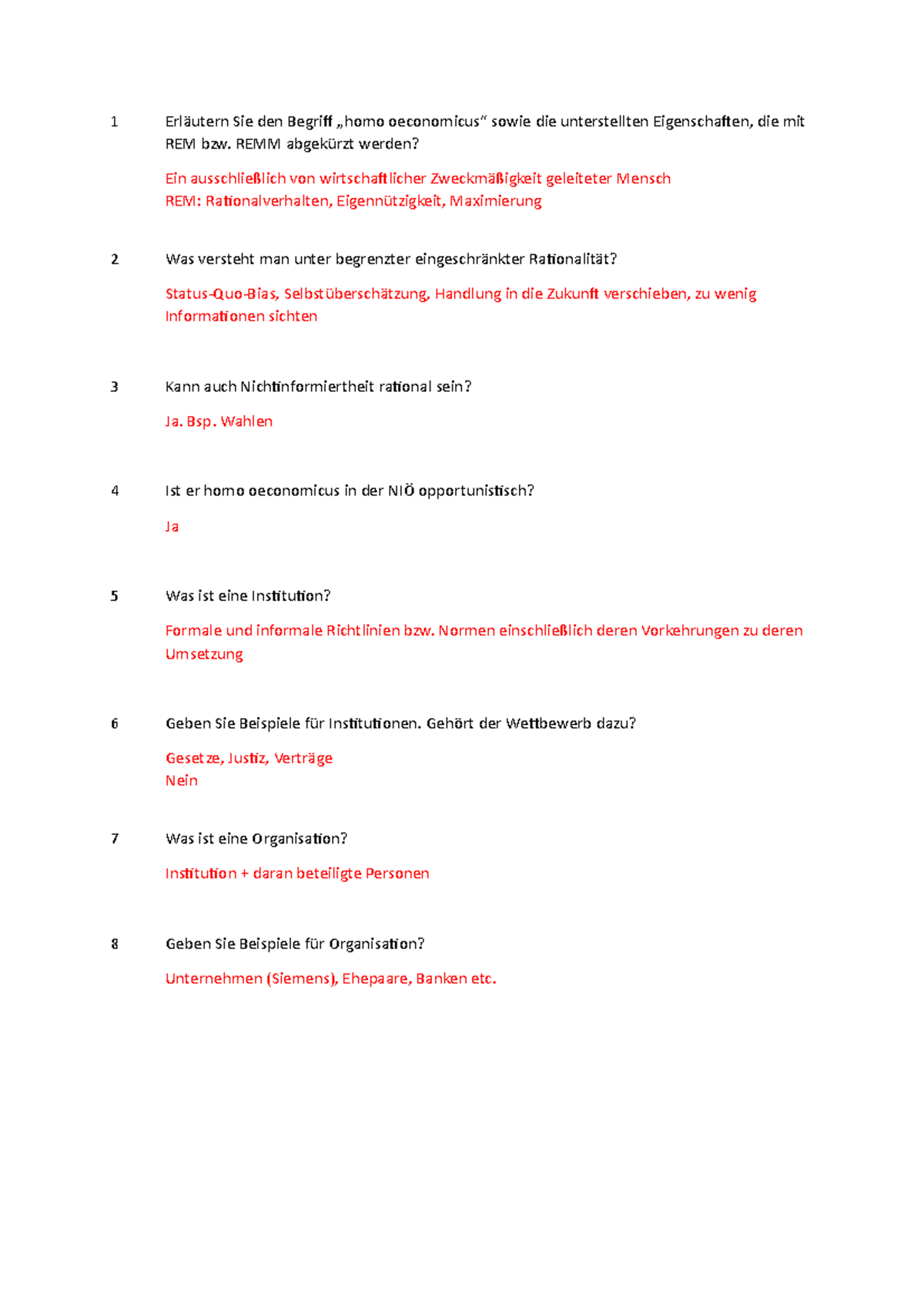 Klausur Februar Wintersemester 2017/2018, Fragen und Antworten - 1 Sie den Begriff sowie die ...