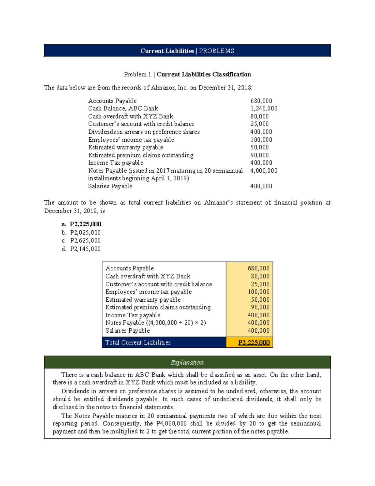 Accp306-project-cl-prob compress - Current Liabilities | PROBLEMS ...