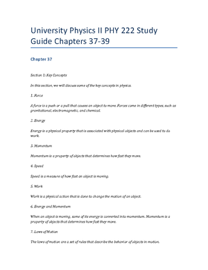 University Physics II PHY 222 Study Guide Chapters 22-24 - University ...