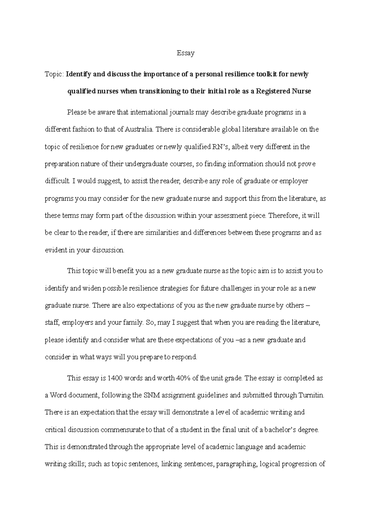 Essay instructions example guideline - Essay Topic: Identify and ...