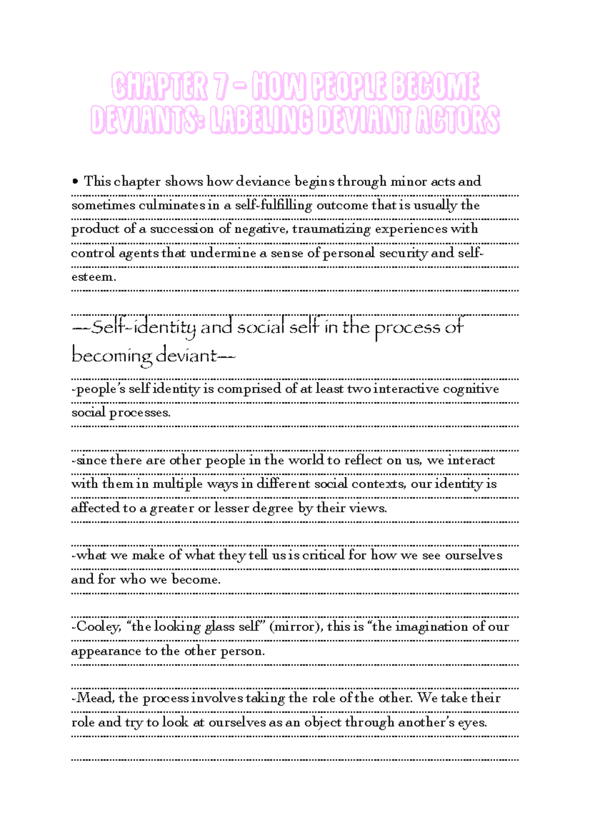 Chapter 7 SOC - notes from the book - Chapter 7 - How people become ...