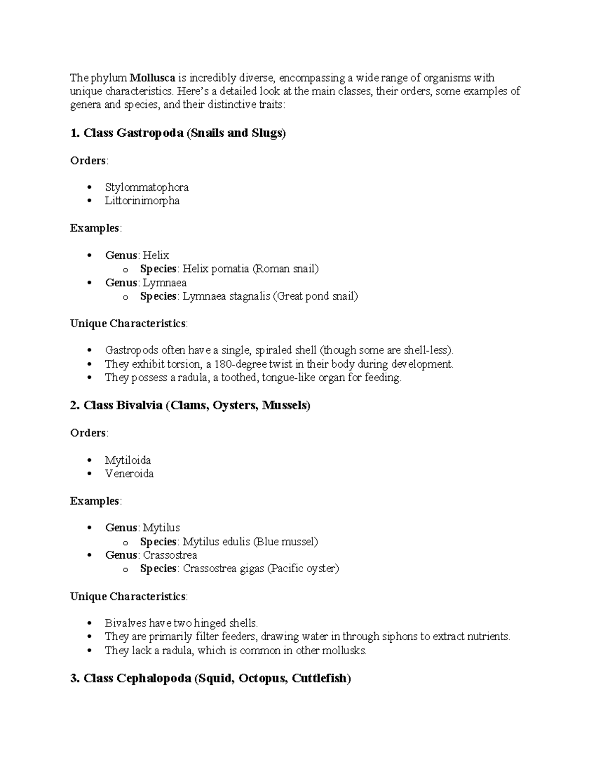 The phylum Mollusca is incredibly diverse - Here’s a detailed look at ...