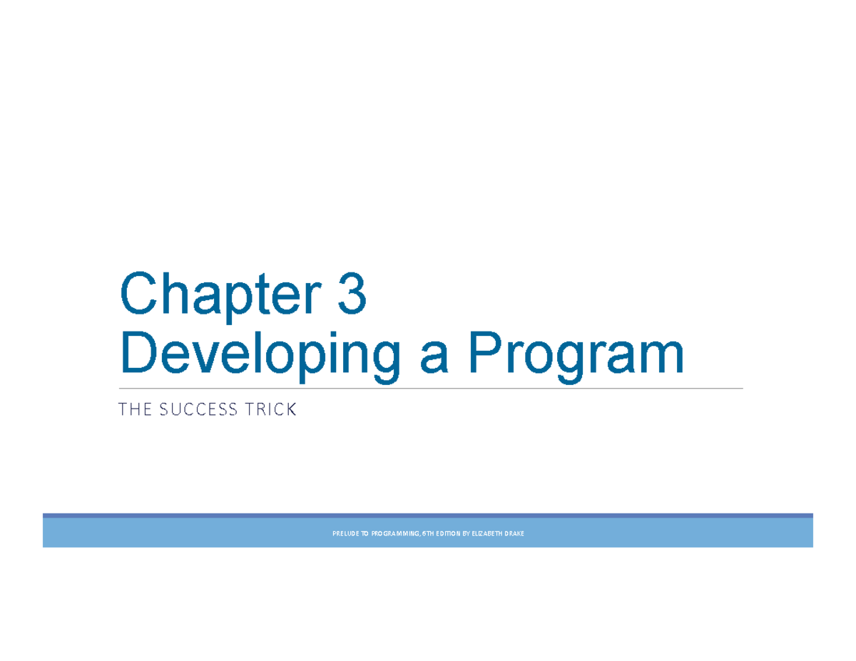 Prelude Programming 6ed pp03, lecture notes - Information Technology ...