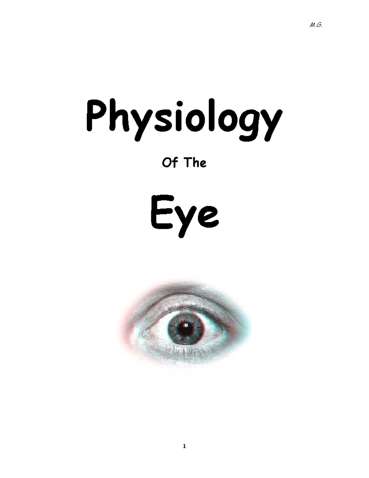 Physiology of the eye online - Physiology Of The Eye Index Dr. Mohammed ...