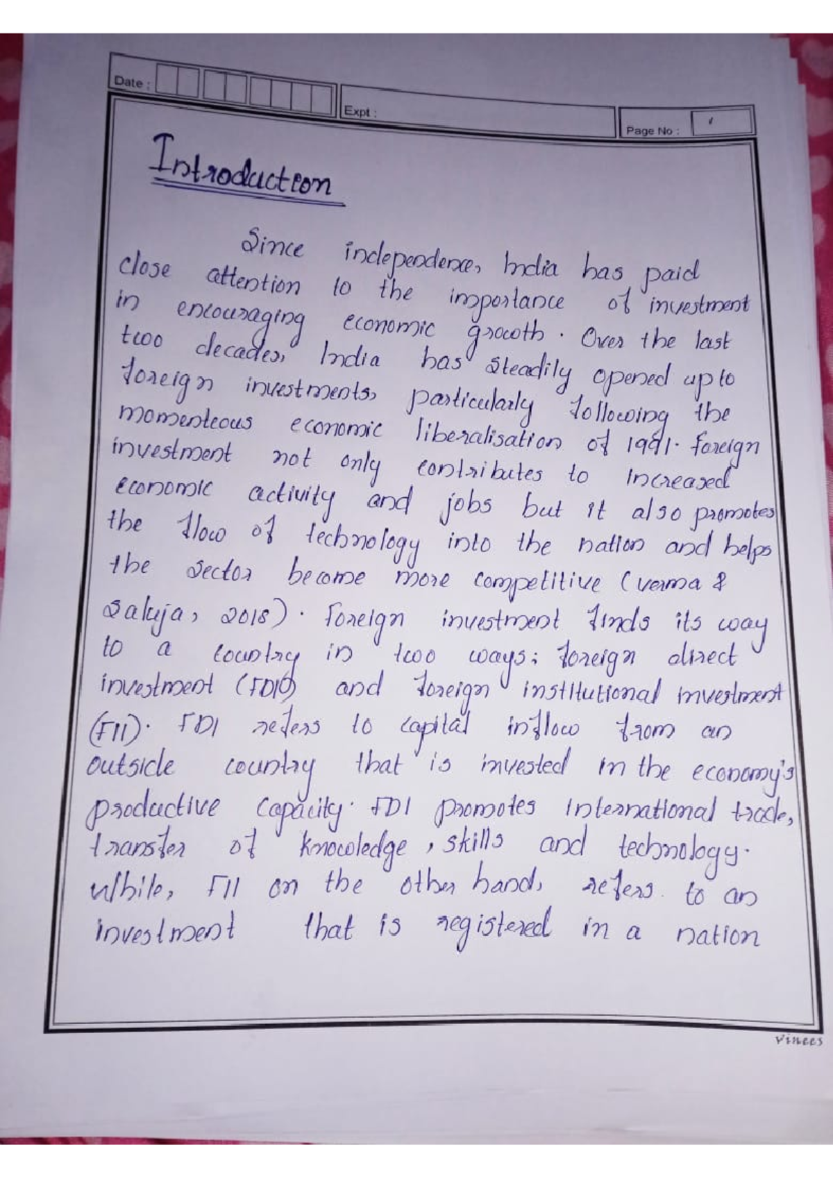 foreign investment and foreign direct investment - Co-operation - Studocu