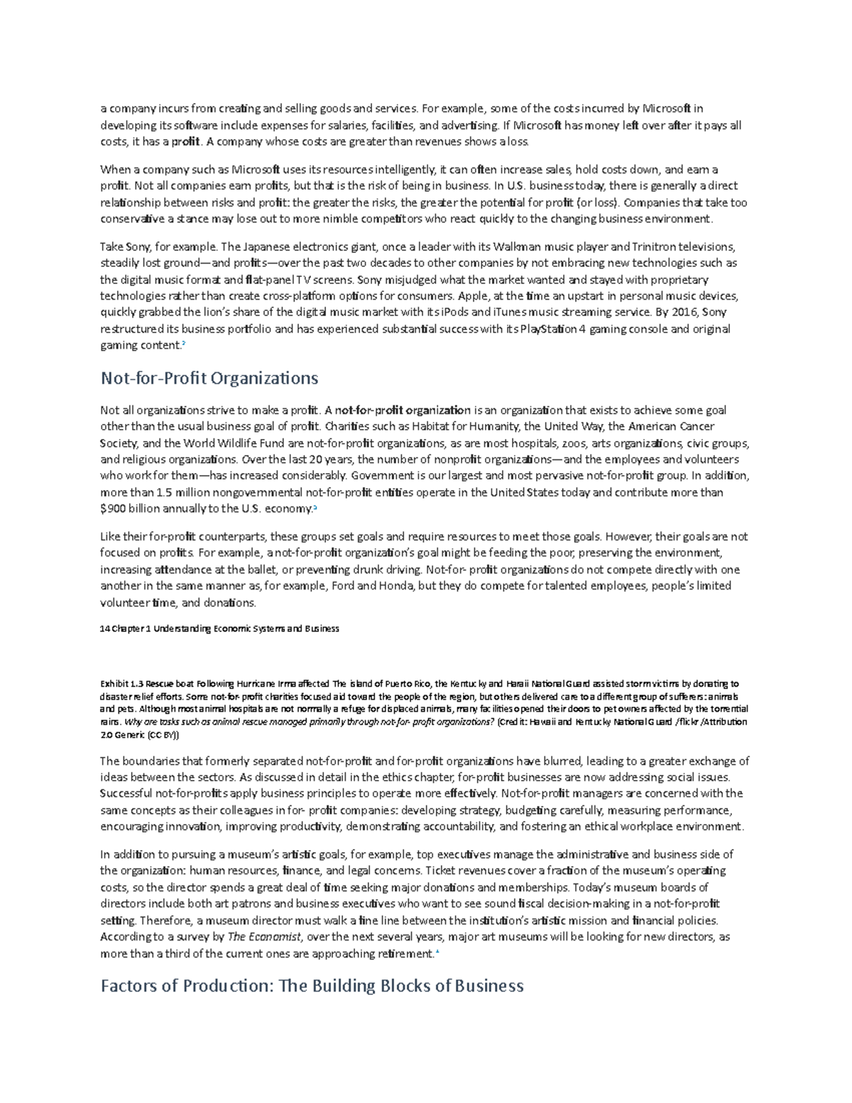 Business notes 1-2 - a company incurs from creating and selling goods ...