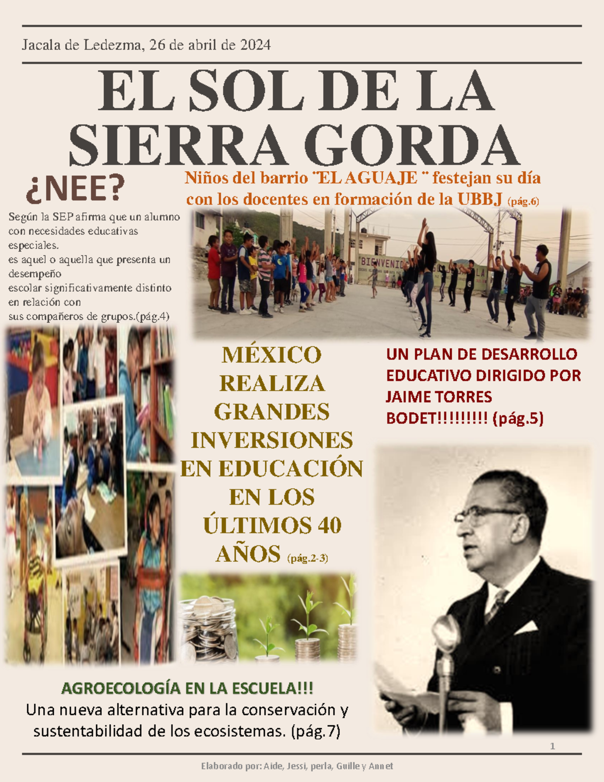 Périodico digital Aide, Yessi, Perla, Guille, Annet - Jacala de Ledezma ...