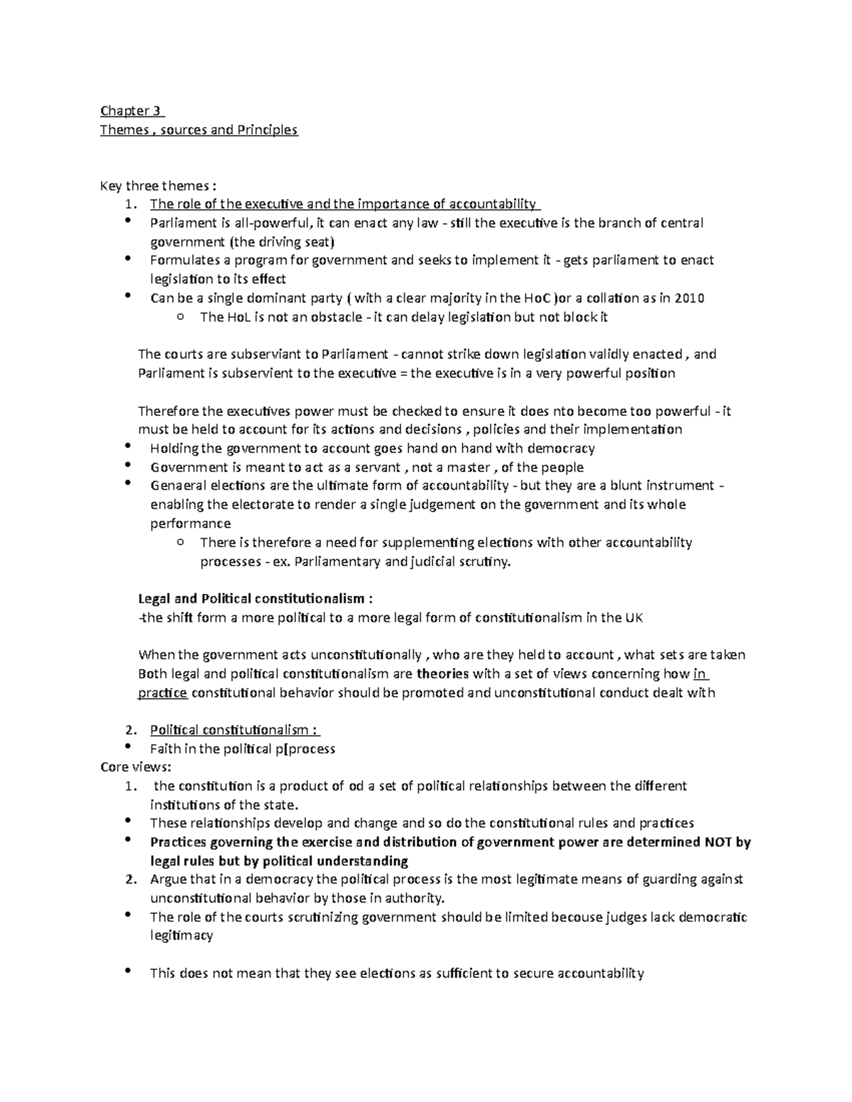 Chapter 3 - Chapter 3 Themes , sources and Principles Key three themes ...