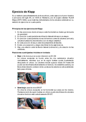 Valoracion DE LOS Ejercicios DE Risser - FACULTAD DE CIENCIAS MÉDICAS ...