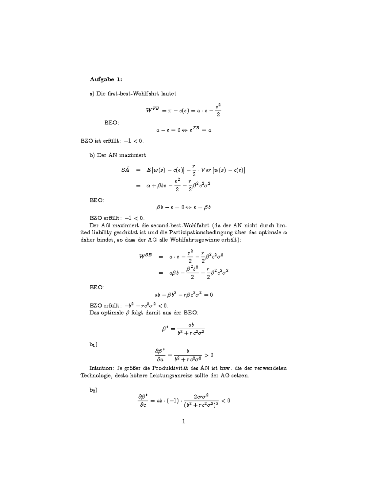 Klausur Juli Sommersemester 2018, Fragen - Aufgabe 1: a) Die lautet WFB e2 2 c(e) a e BEO: e 0 ...
