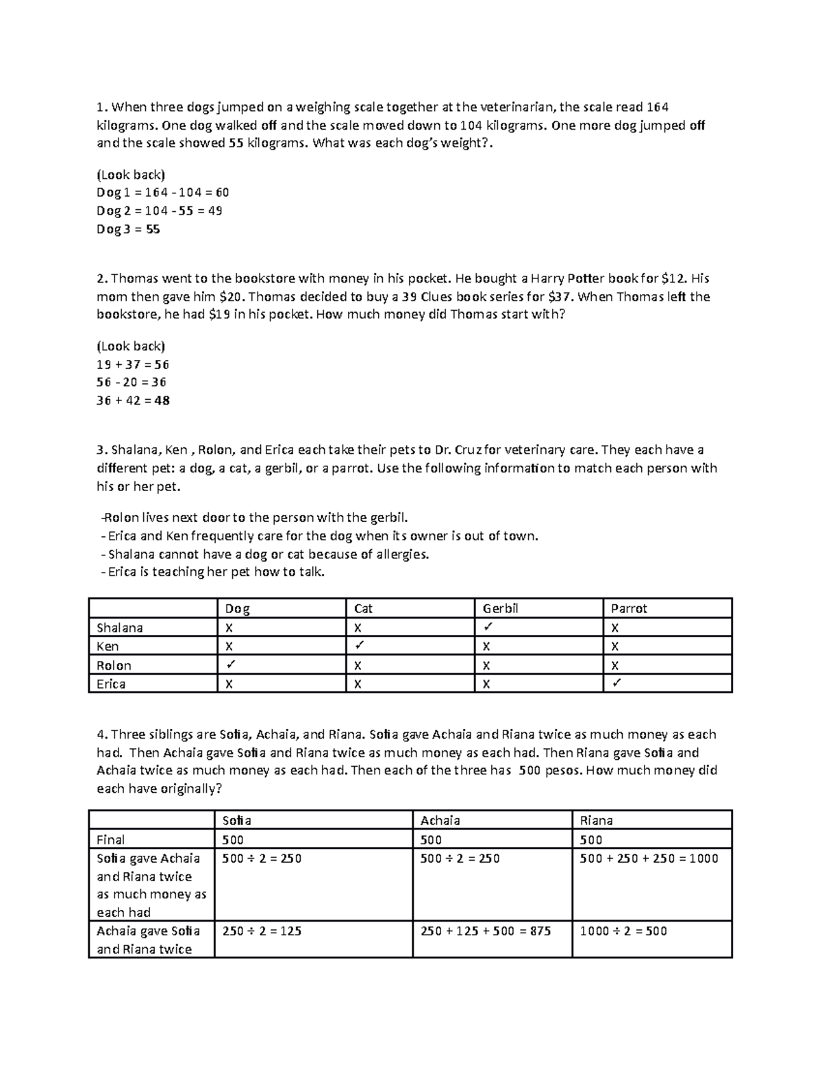 Mmw performance task 1 - project - When three dogs jumped on a weighing ...