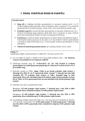 Statistika zbirka nal - Osnove statistike zapiski teorija + vaje ...