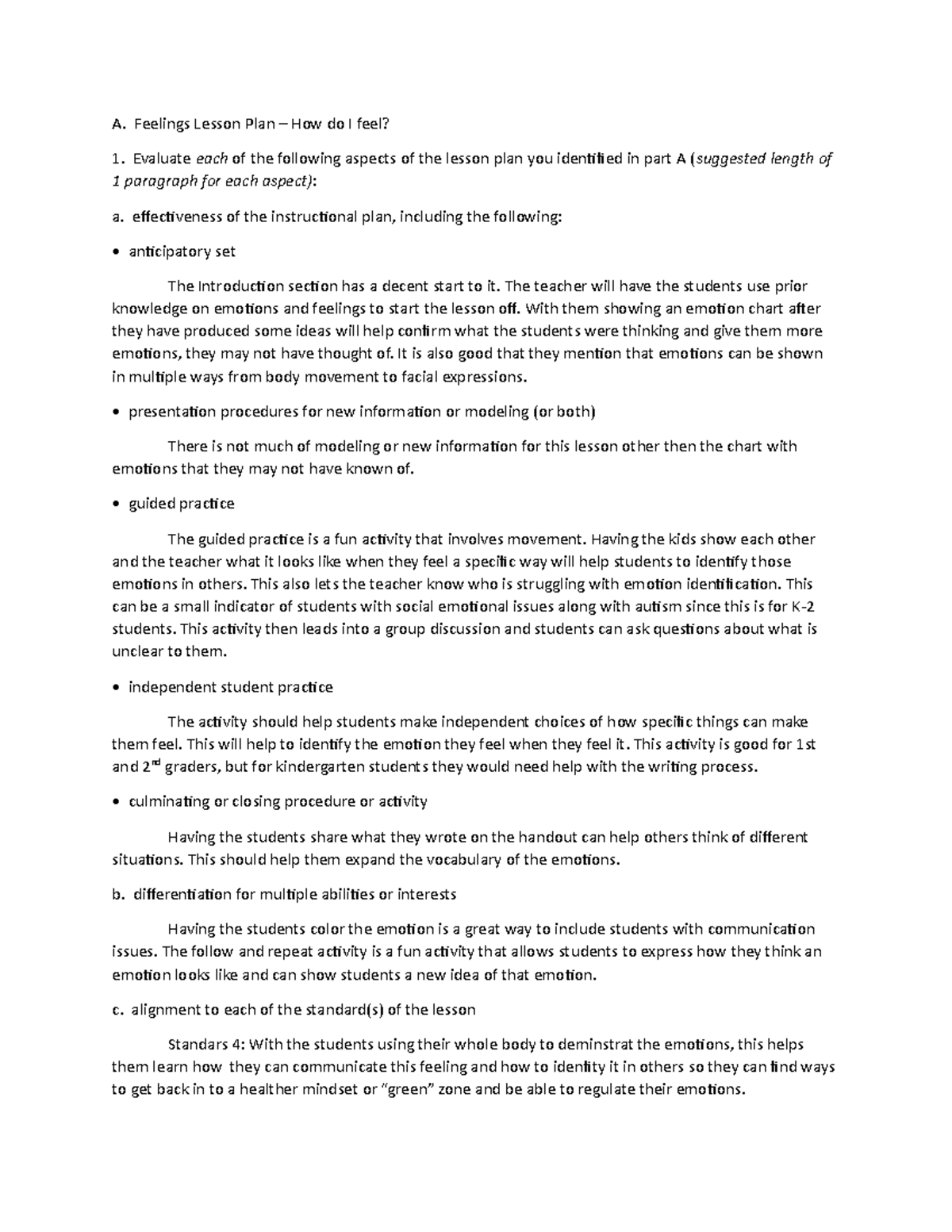 C 367 Health Evaluation A Feelings Lesson Plan How Do I Feel c-367-health-evaluation-a-feelings-lesson-plan-how-do-i-feel