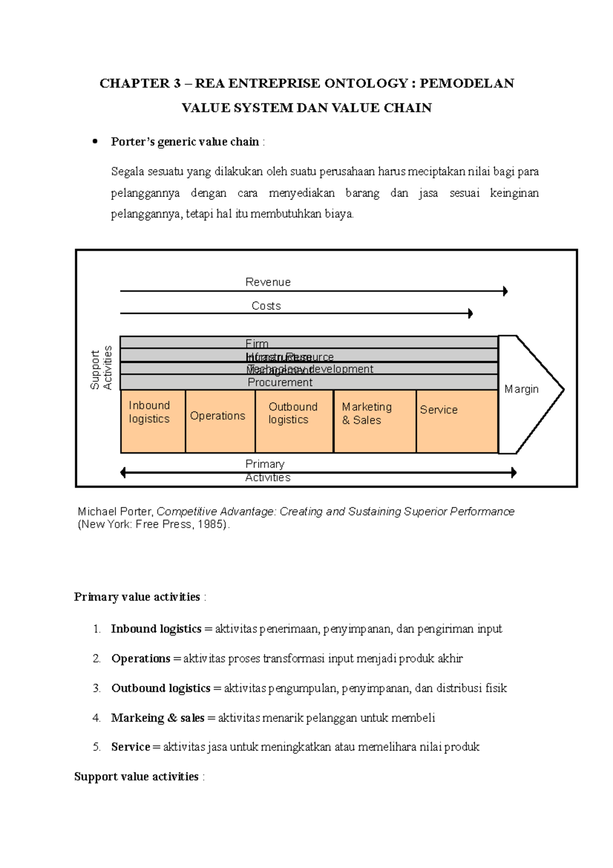 Pemodelan Value System DAN Value Chain - Michael Porter, Competitive ...