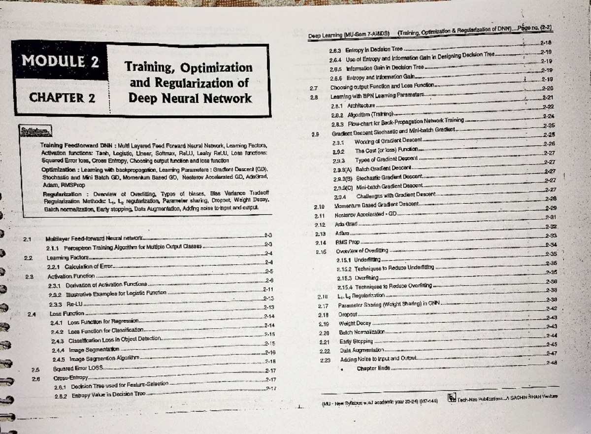 DL Module 2 - MODULE 2 Training, Optimization and Regularization of CHAPnR2 Deep Neural Network ...