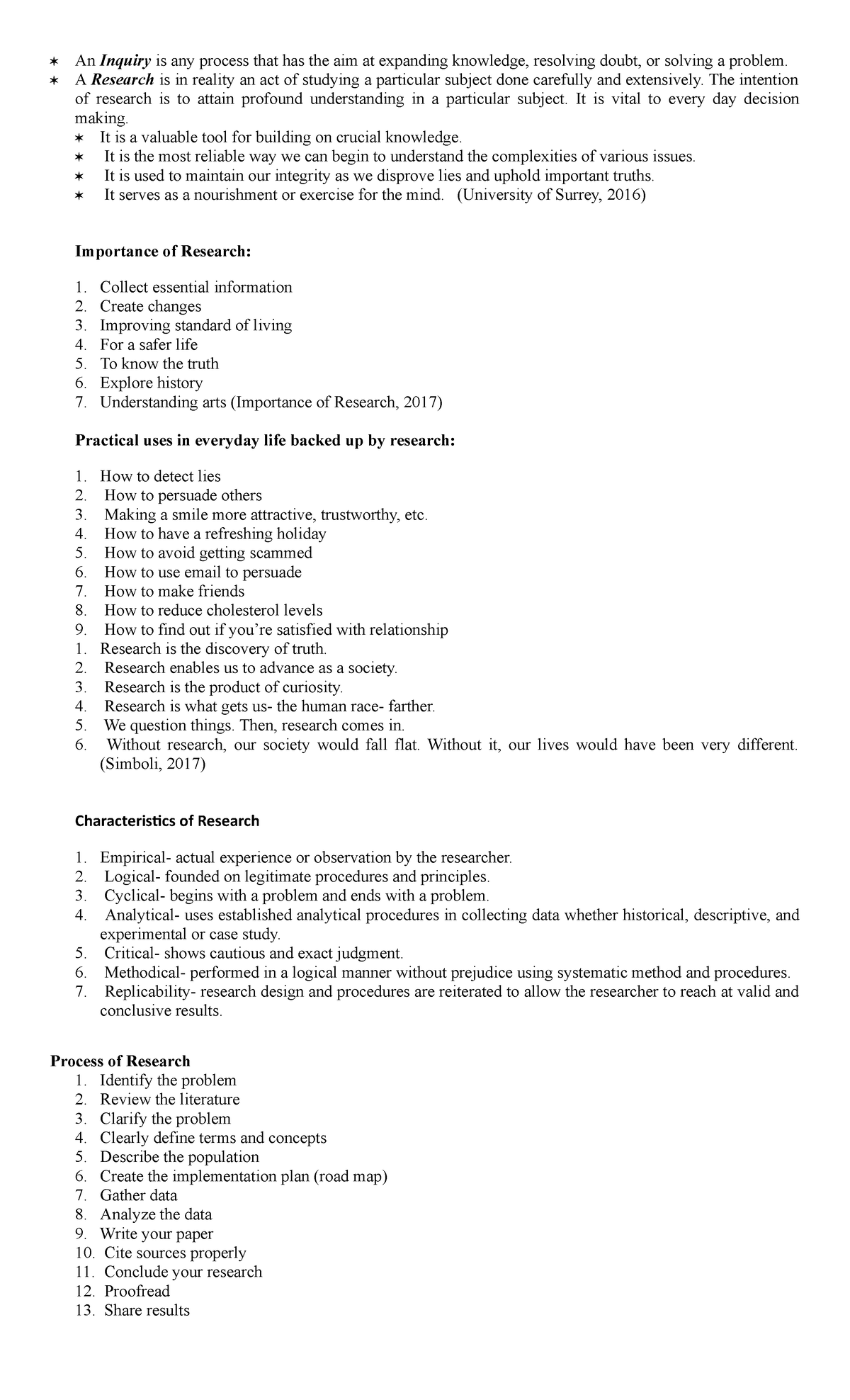 Handouts for Midterm Research - An Inquiry is any process that has the ...