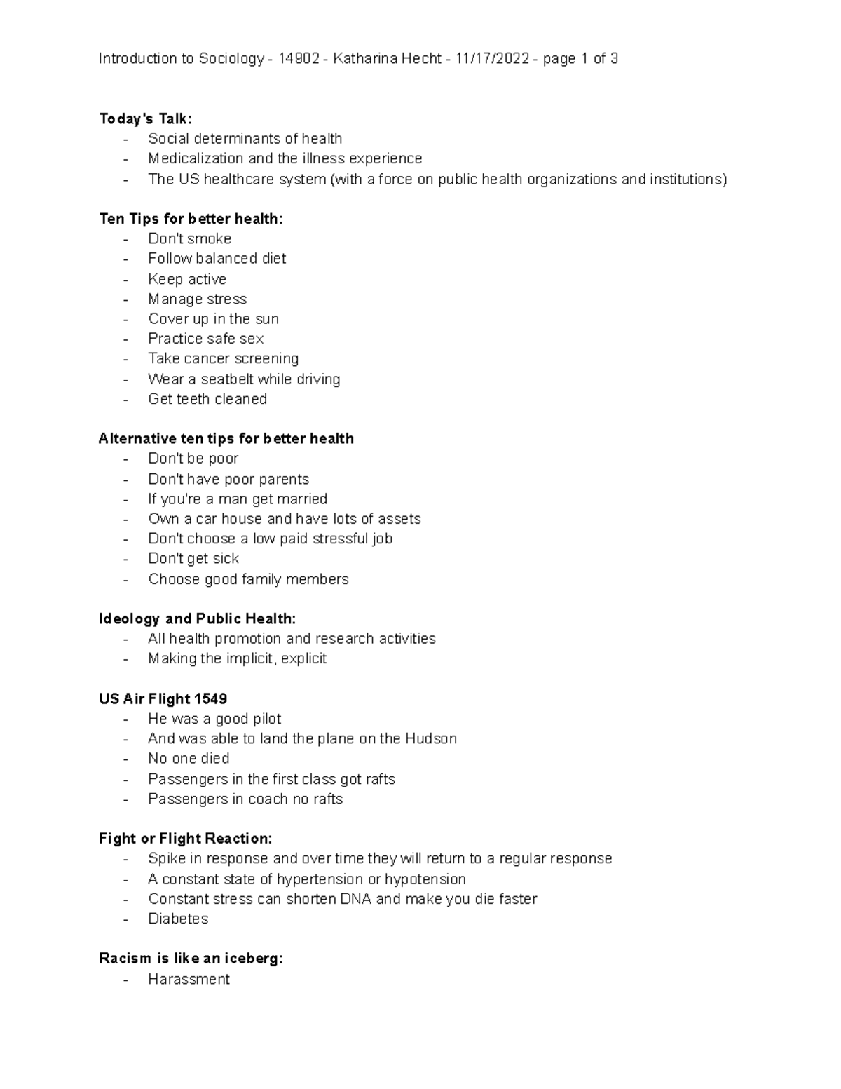 14902 Katharina Hecht 11 17 2022 - Introduction to Sociology - 14902 ...