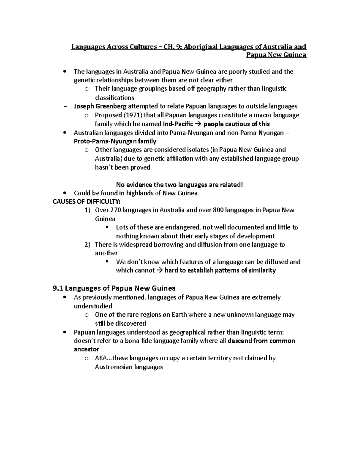 CH. 9 - Australian & Papua New Guinea languages - Languages Across ...